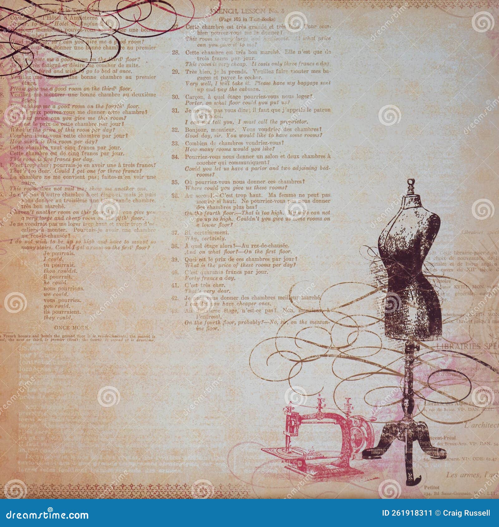 Dress Making Simple Design Background Stock Illustration - Illustration ...