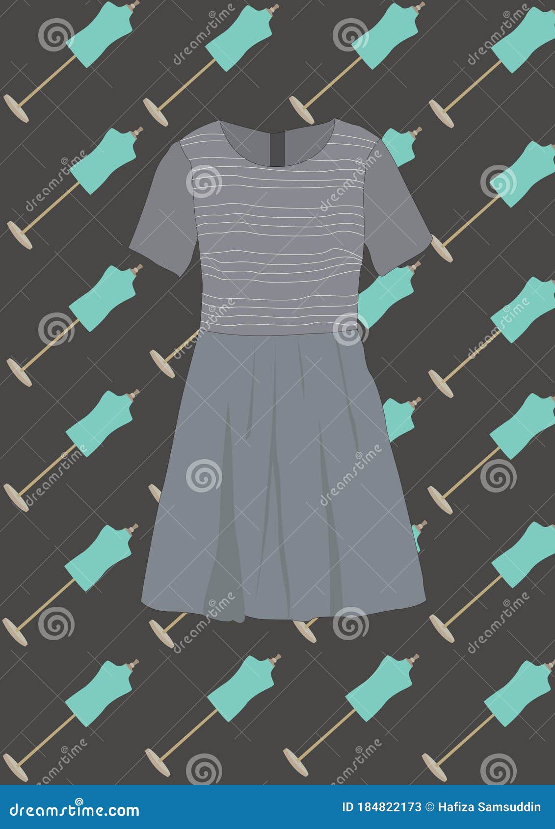 Dress. Vector Illustration Decorative Background Design Stock ...