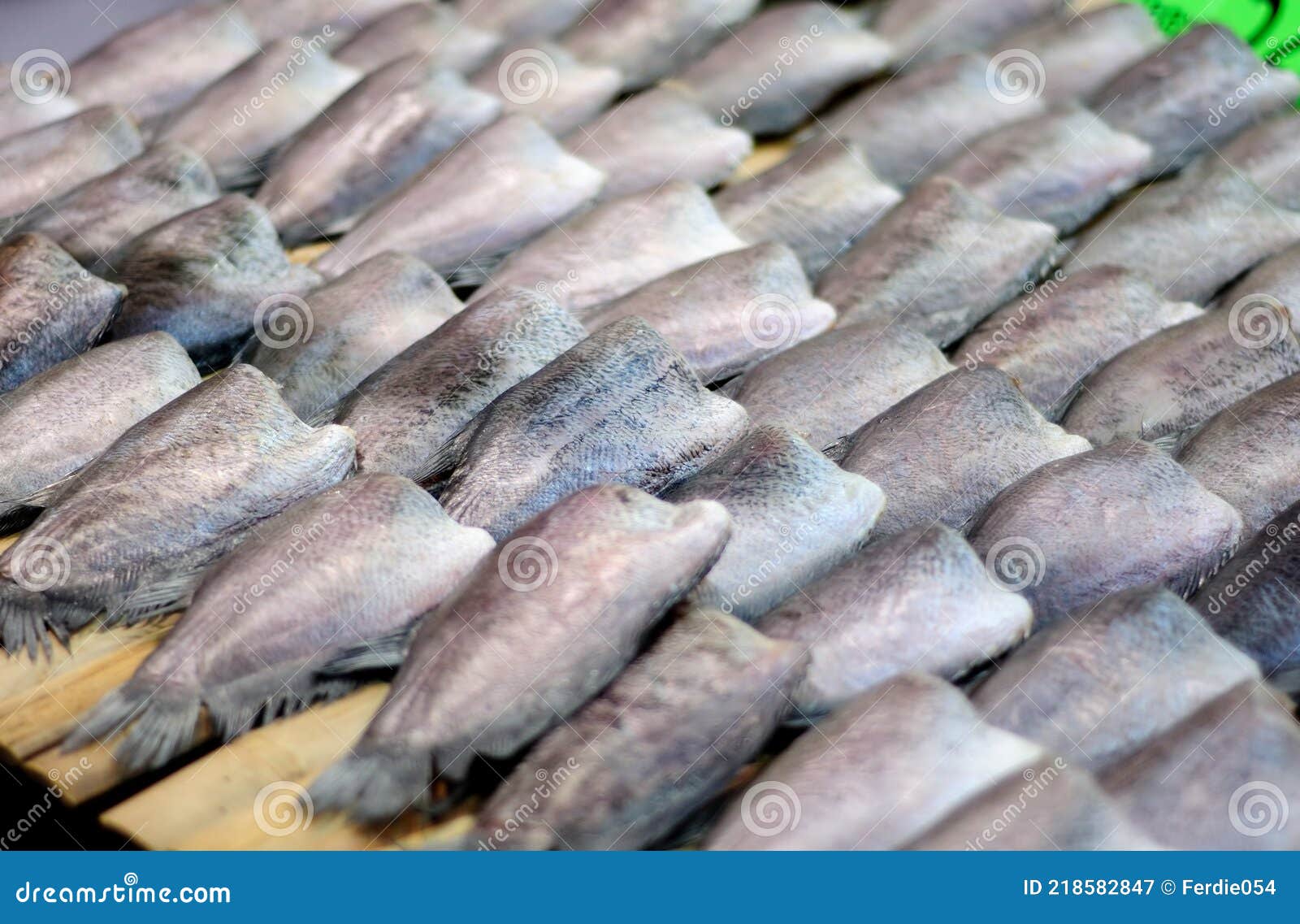 Dressed Fish on Bamboo Panels Stock Image - Image of lots, dressed ...