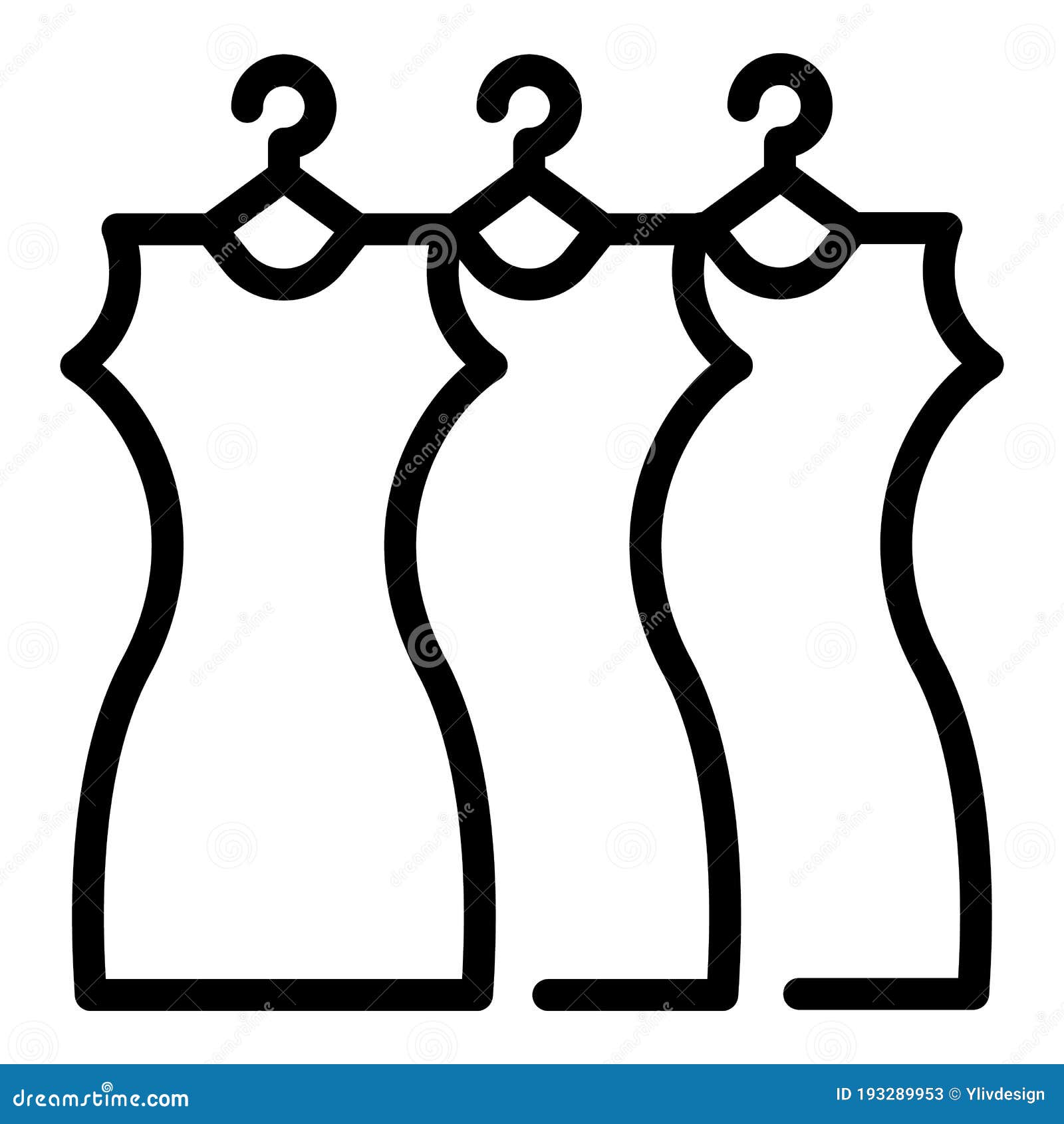 Dresses from Dressing Room Icon, Outline Style Stock Vector ...