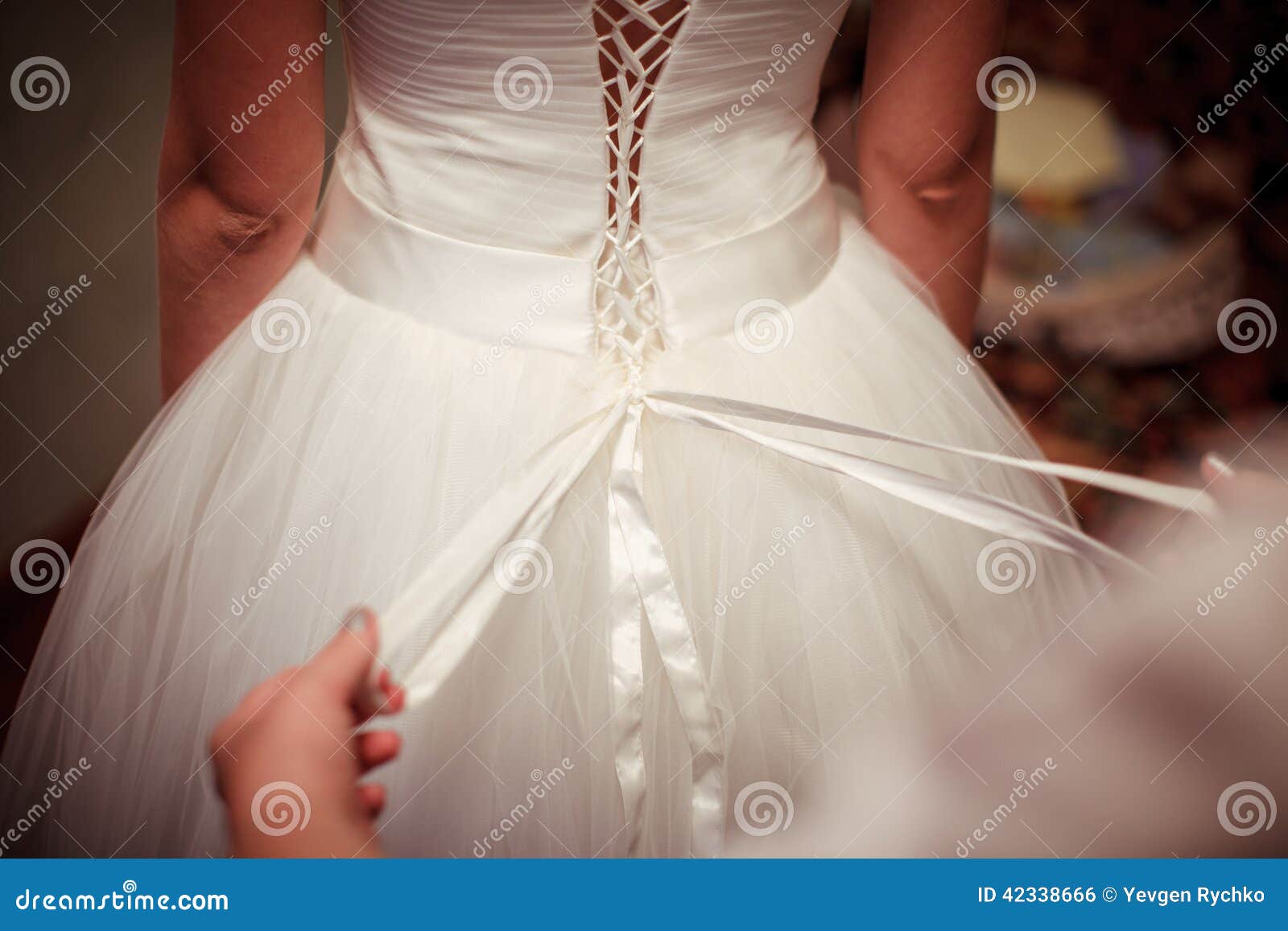 Dressing the bride dresses stock photo. Image of beautiful - 42338666