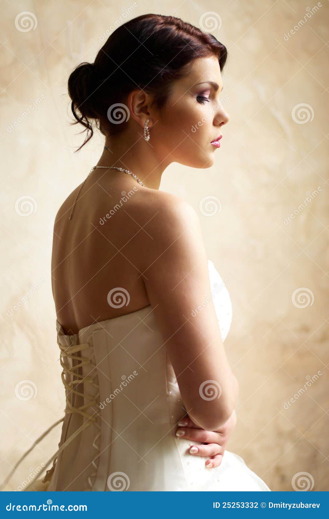 Dressing the Bride with Tattoo Stock Photo - Image of preparation ...