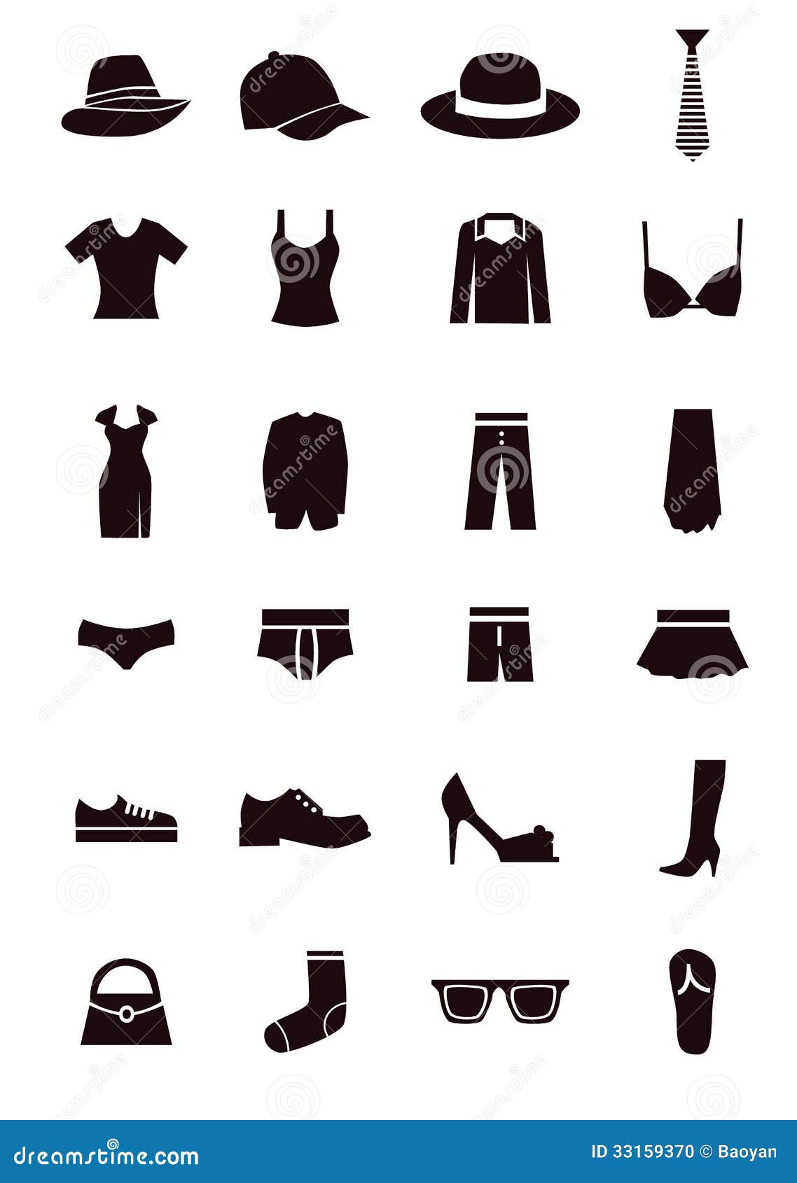 Dressing icons stock vector. Illustration of fashion - 33159370