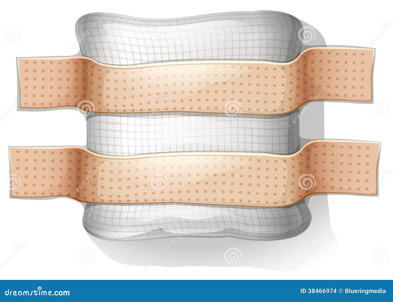 A dressing with a plaster stock vector. Illustration of medical - 38466974