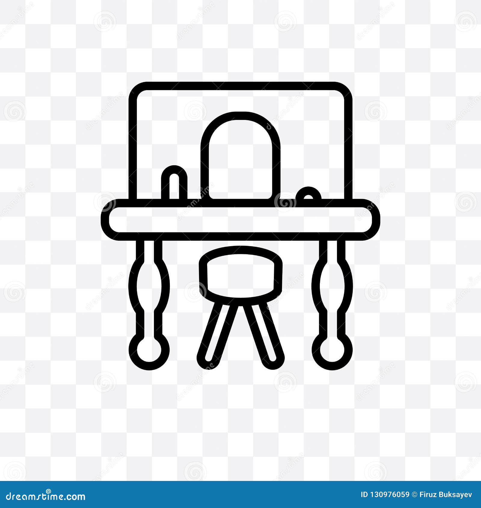 Dressing Room Vector Linear Icon Isolated on Transparent Background ...