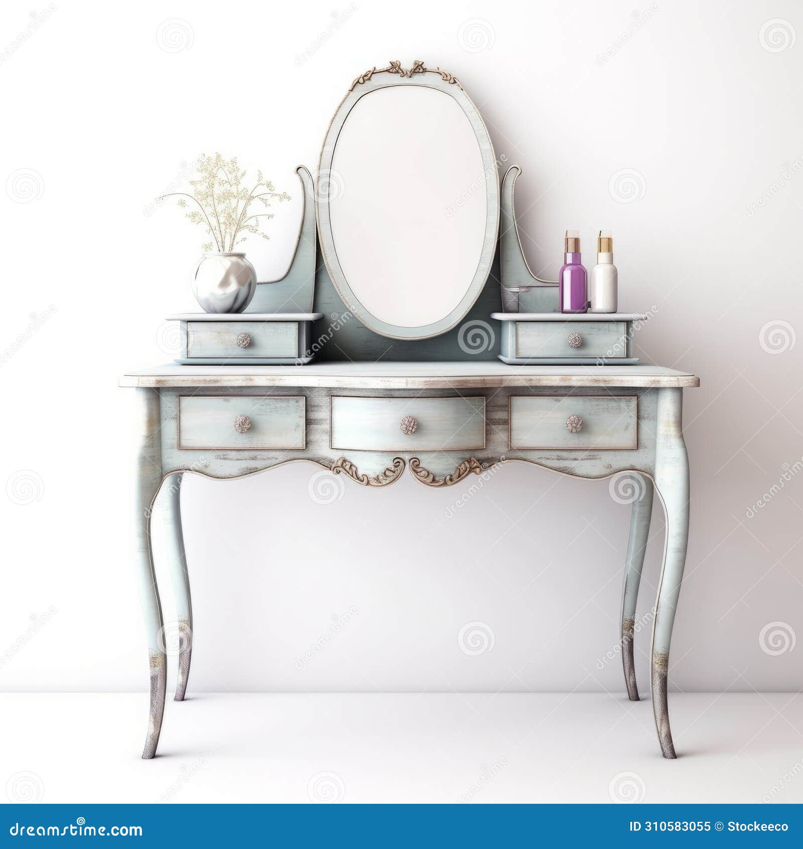 High Quality Dressing Table Isolated on White Background in High ...
