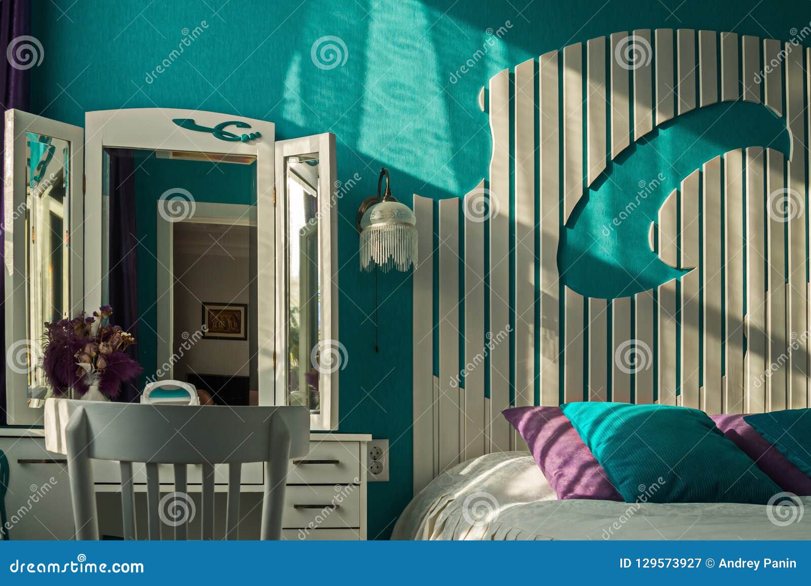 Dressing Table with a Dressing Table by the Window. Stock Image - Image ...