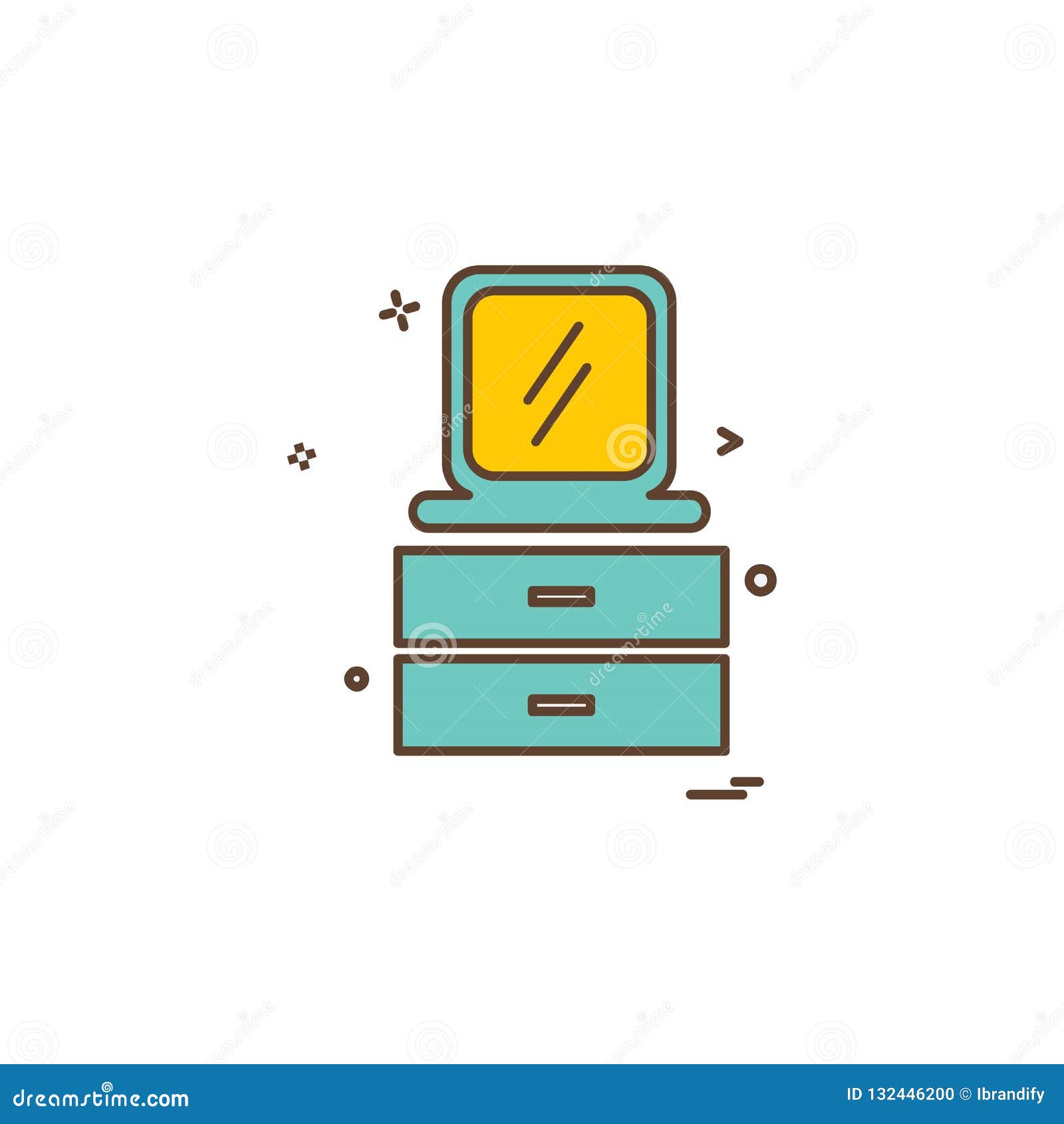 Dressing Table Icon Design Vector Stock Vector - Illustration of female ...