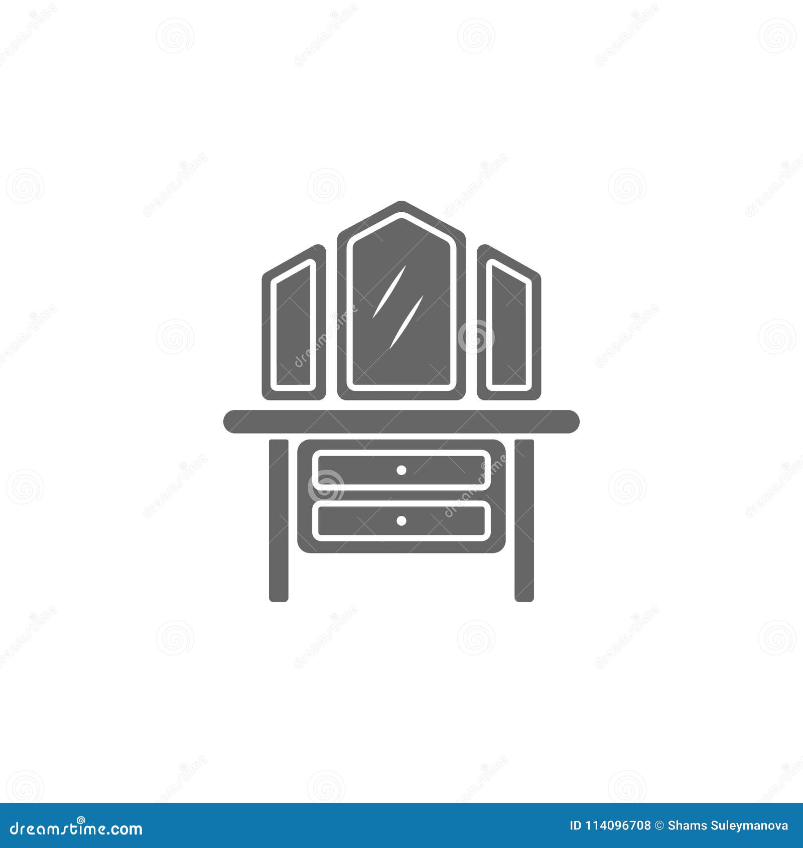 Dressing Table Icon. Simple Element Illustration. Dressing Table Symbol ...