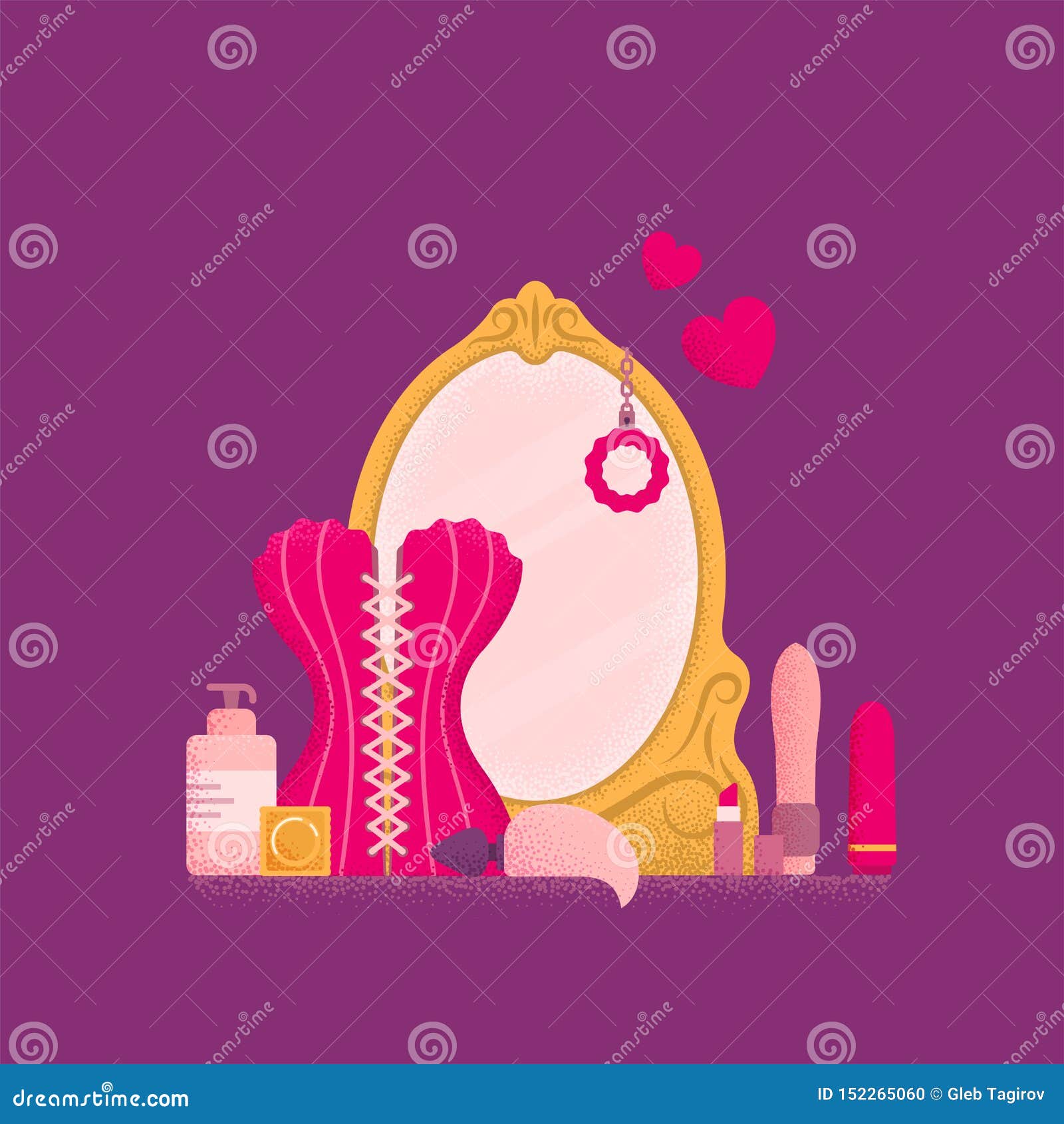 Dressing Table with Mirror. Stock Vector - Illustration of vector ...