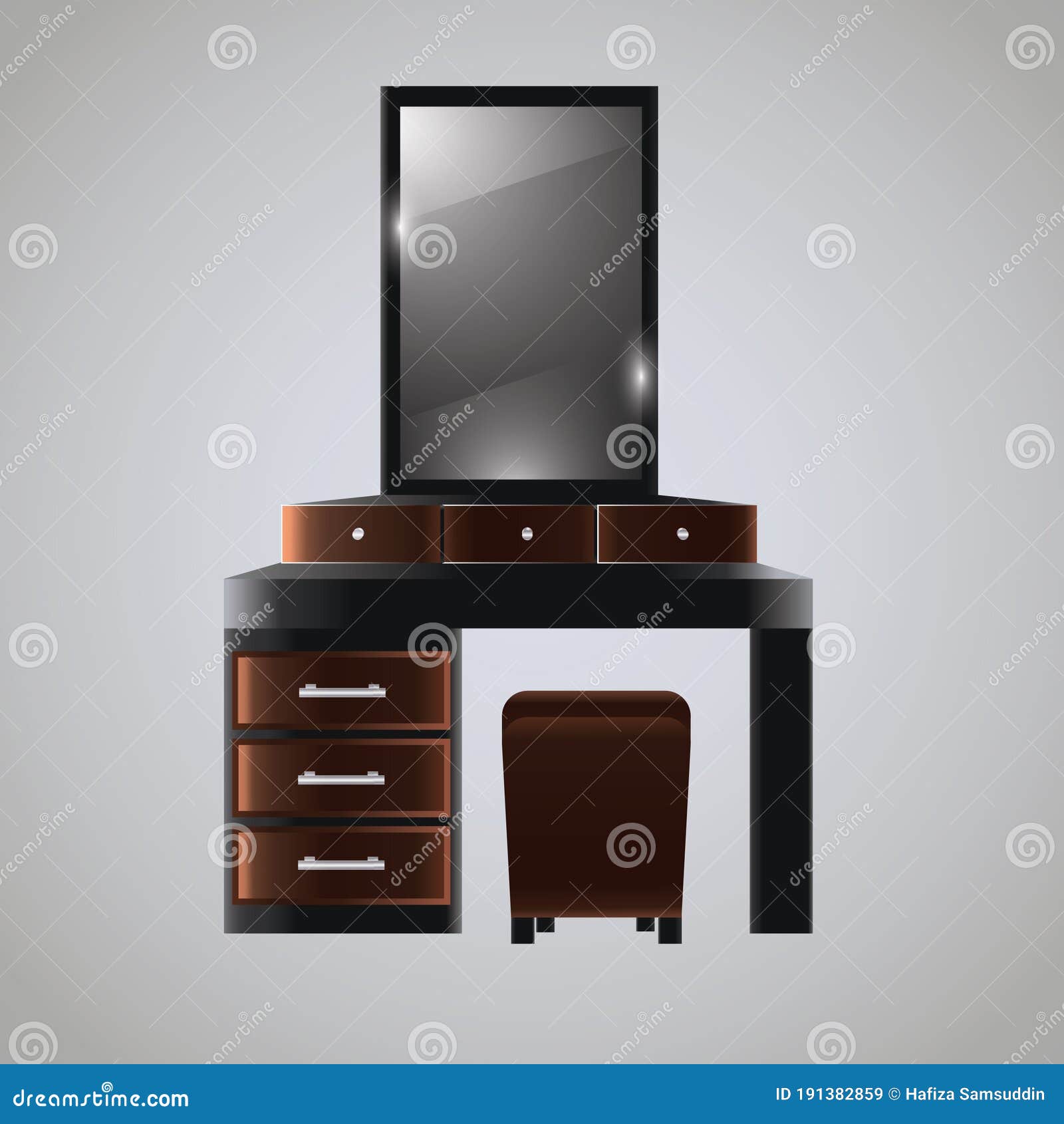 Dressing Table. Vector Illustration Decorative Design Stock Vector ...
