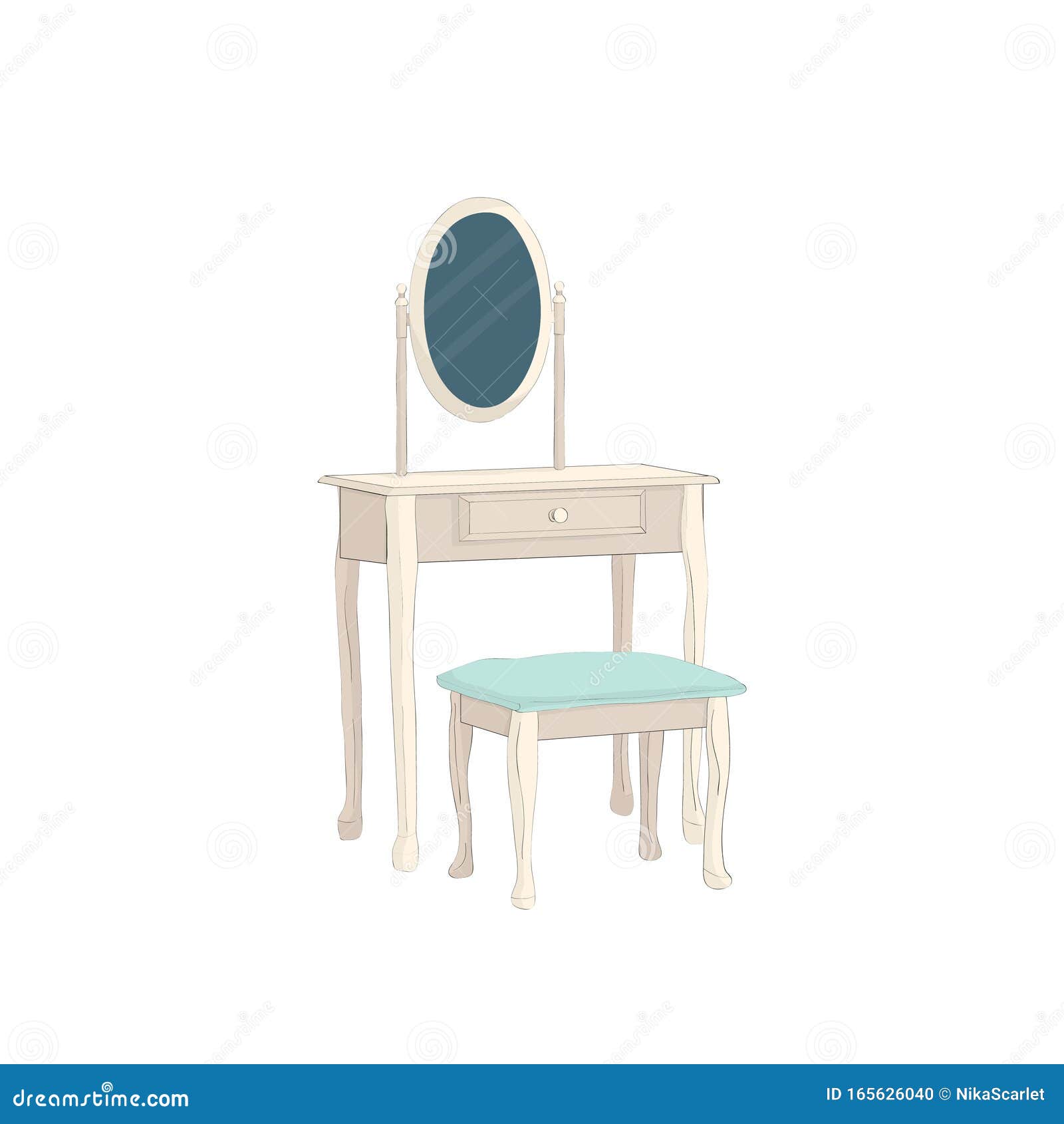 Dressing table stock vector. Illustration of fashion - 165626040