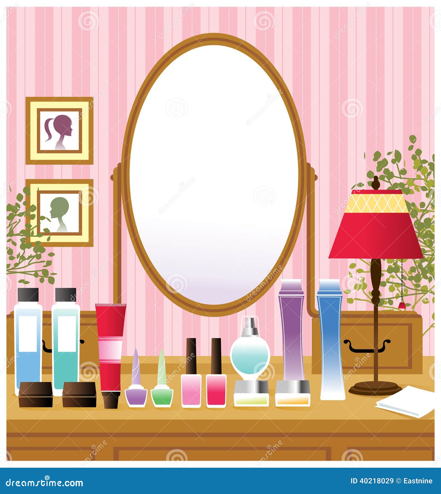Dressing Table Concept Vector Linear Icon Isolated On Transparent ...