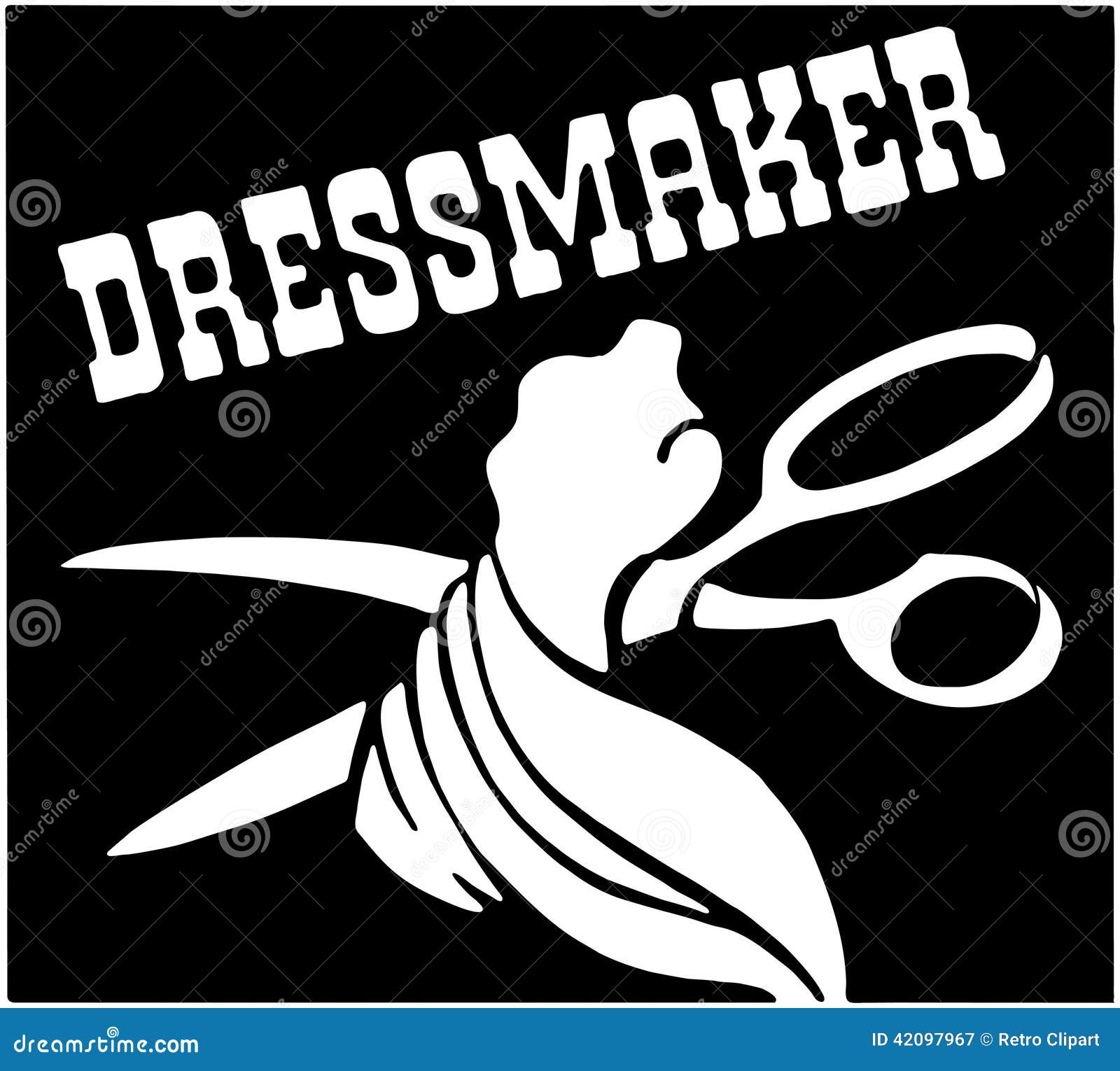 Dressmaker stock vector. Illustration of careers, clothing - 42097967