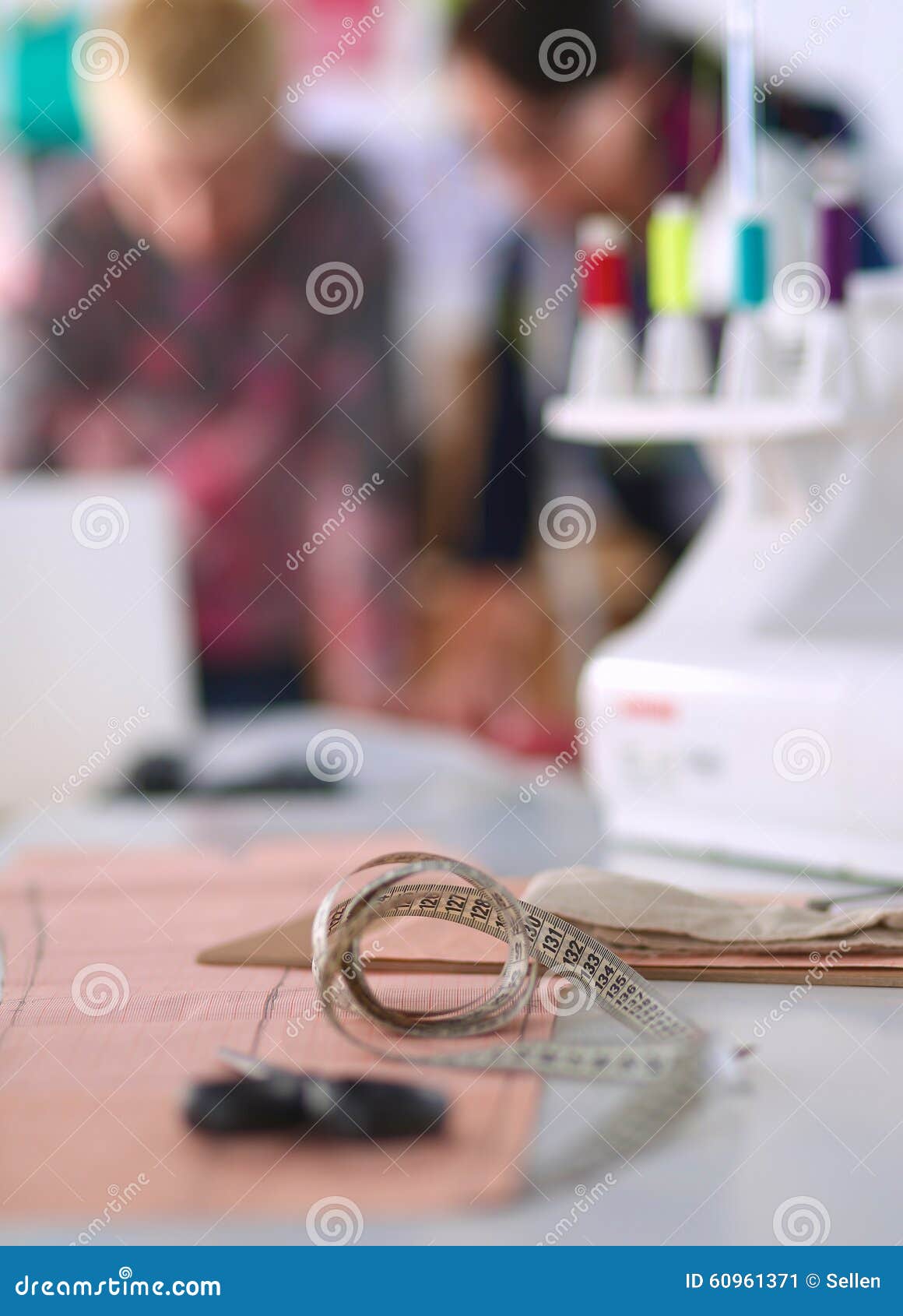 Dressmaker Designing Clothes Pattern on Paper Stock Image - Image of ...
