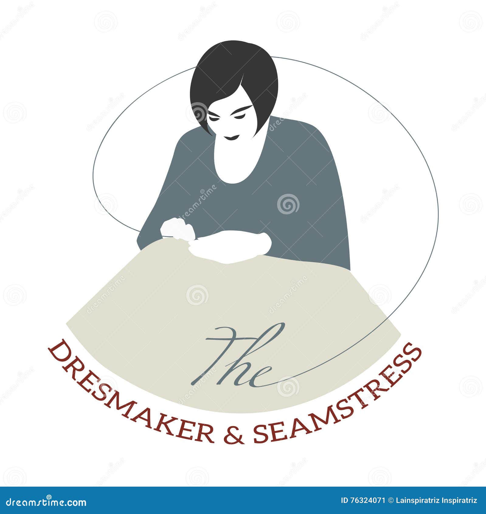 Dressmaker logo stock illustration. Illustration of symbol - 76324071