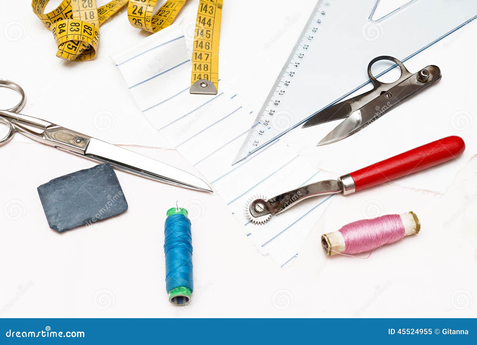 Dressmaker objects stock image. Image of needle, domestic - 45524955