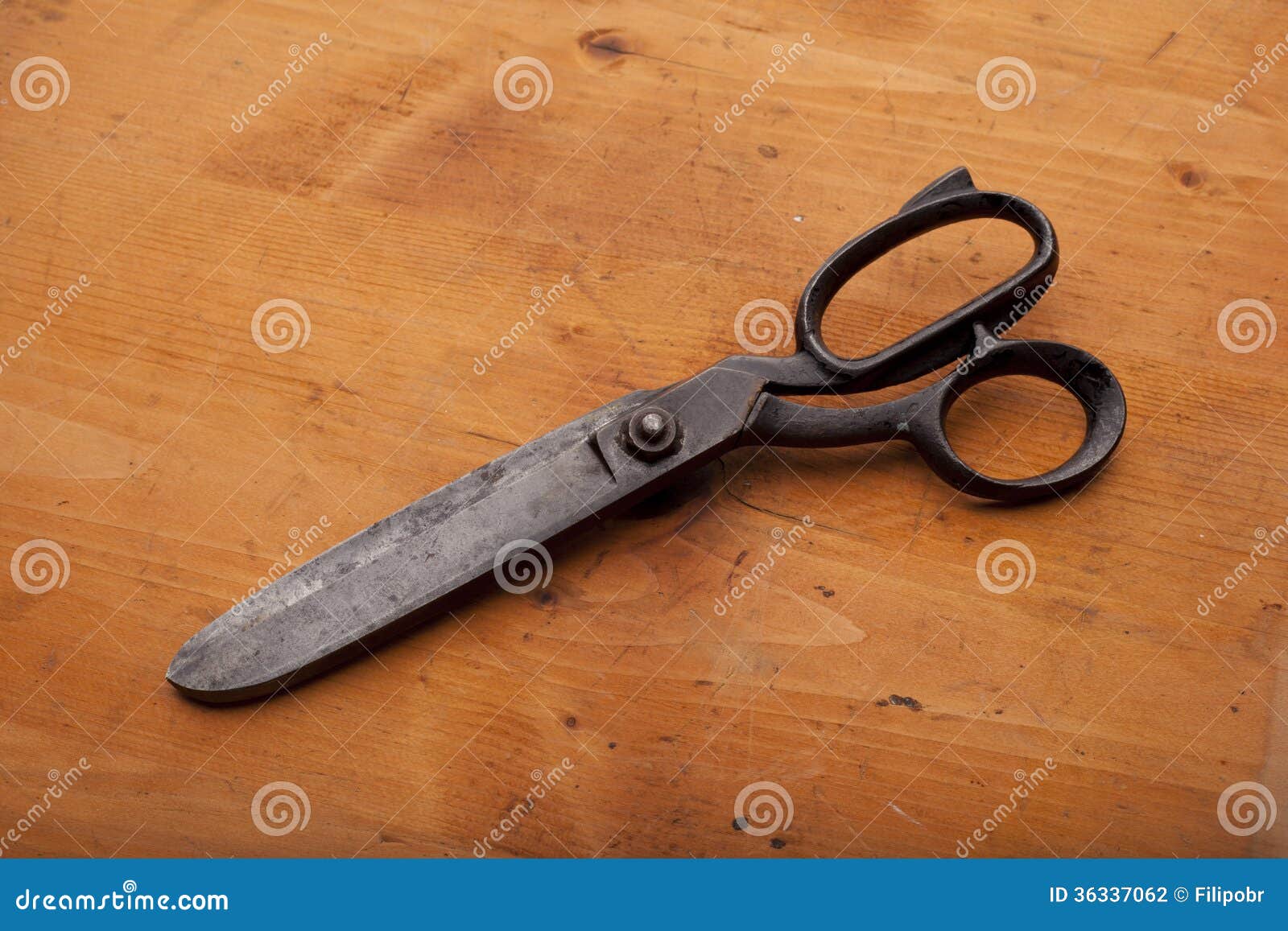 Dressmaker Shears Craft Concept on Wooden Texture Stock Photo - Image ...