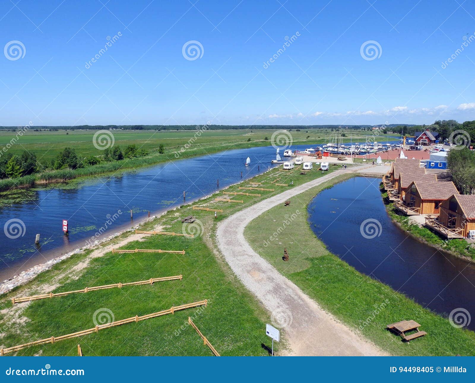 Dreverna Town Marina, Lithuania Editorial Image - Image of marina ...