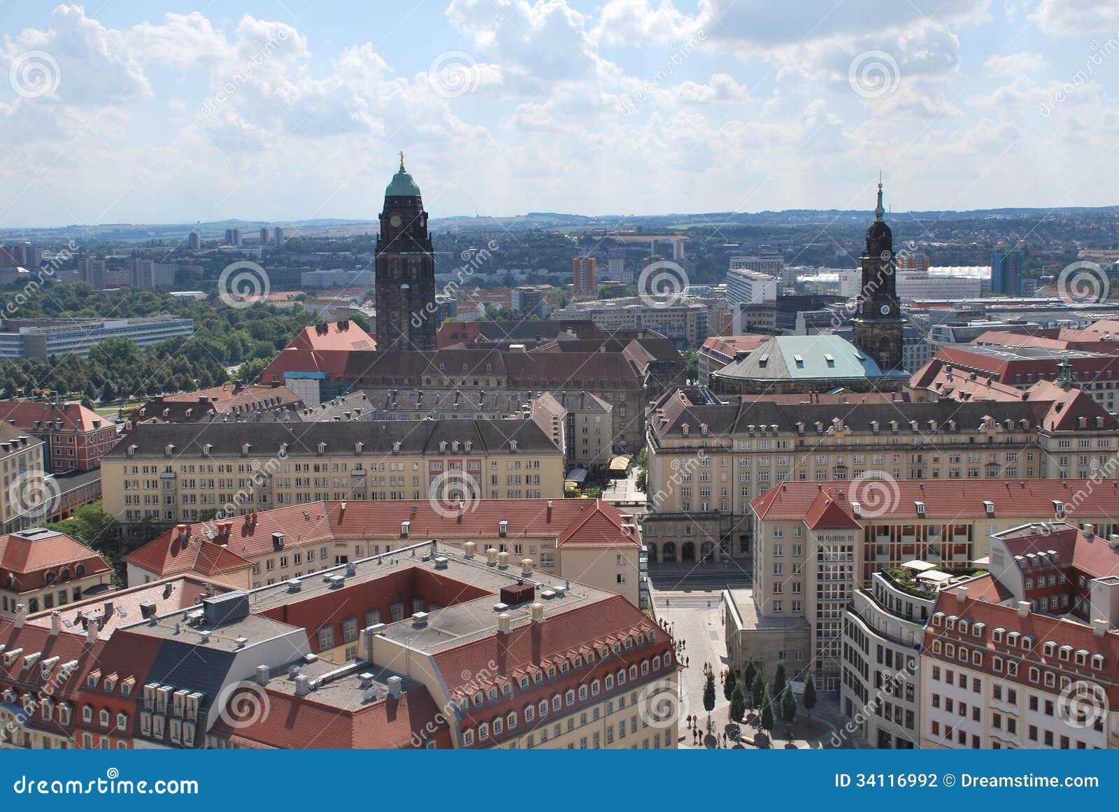 Drezden stock photo. Image of roofs, town, last, germany - 34116992