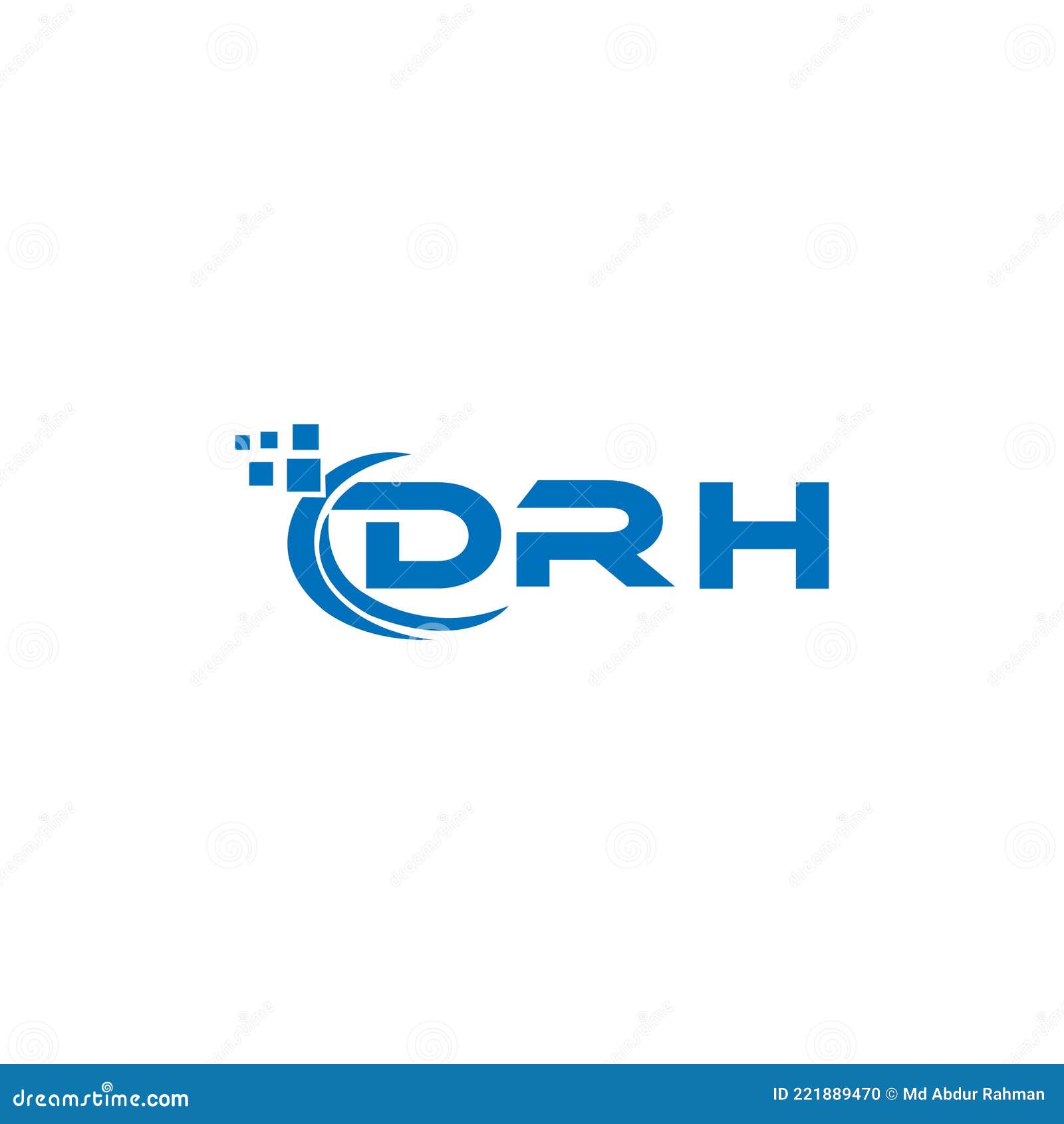 DRH Letter Logo Design on White Background. DRH Creative Initials ...