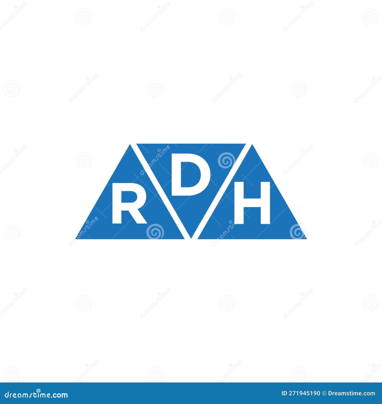 DRH 3 Triangle Shape Logo Design on White Background. DRH Creative ...