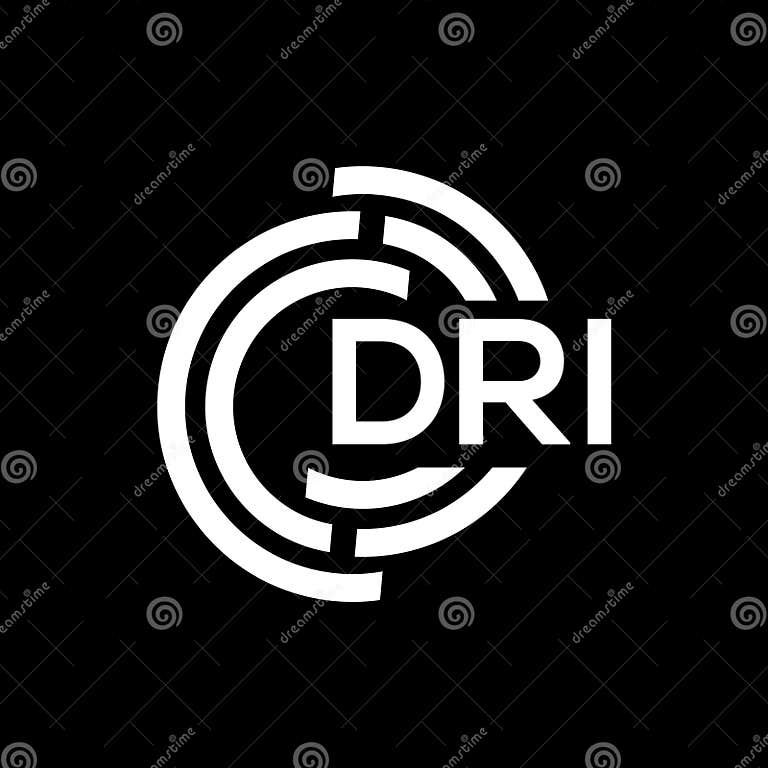 DRI Letter Logo Design on Black Background. DRI Creative Initials ...
