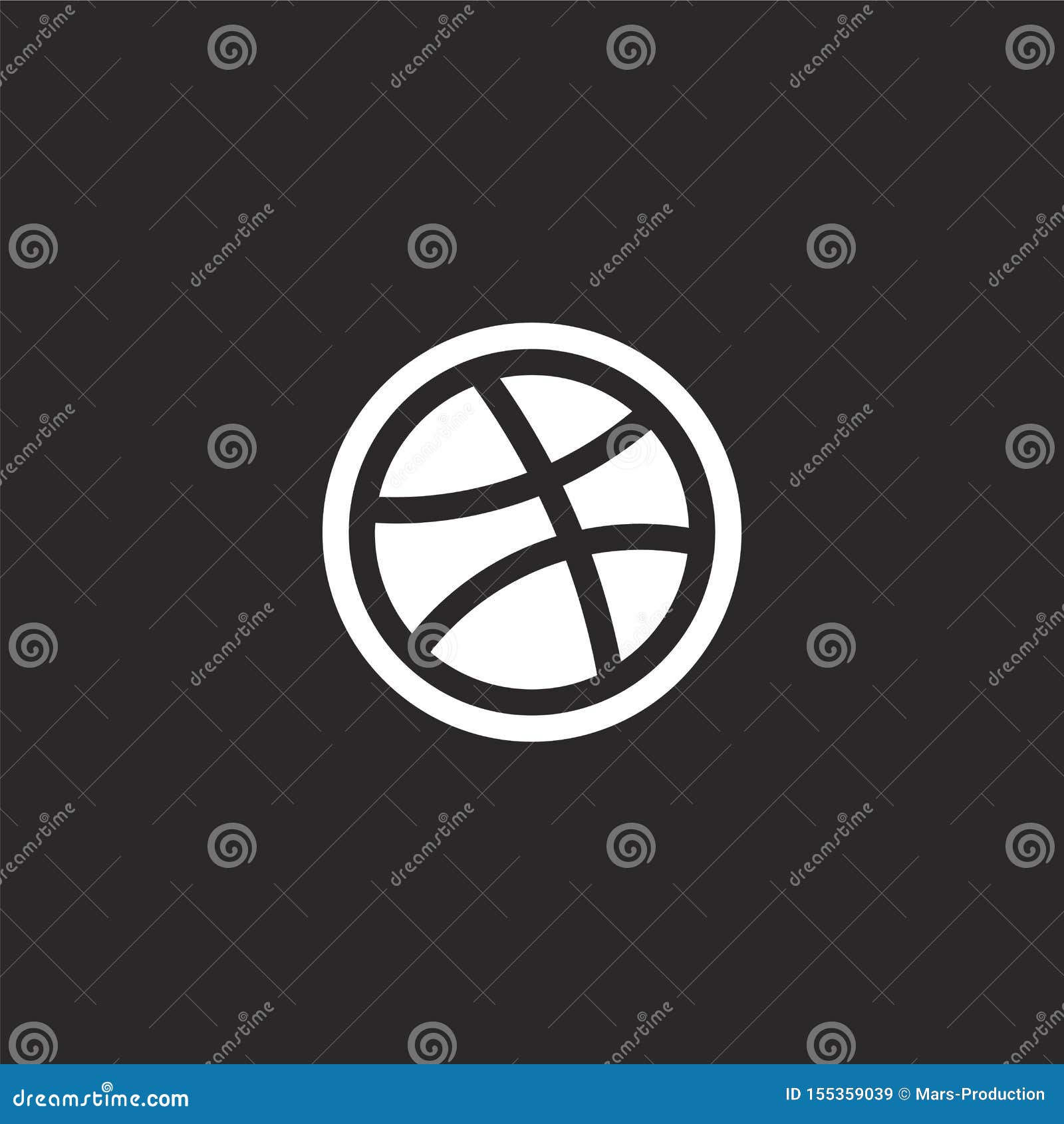 Dribbble Icon Filled Dribbble Icon For Website Design And Mobile App Development Editorial