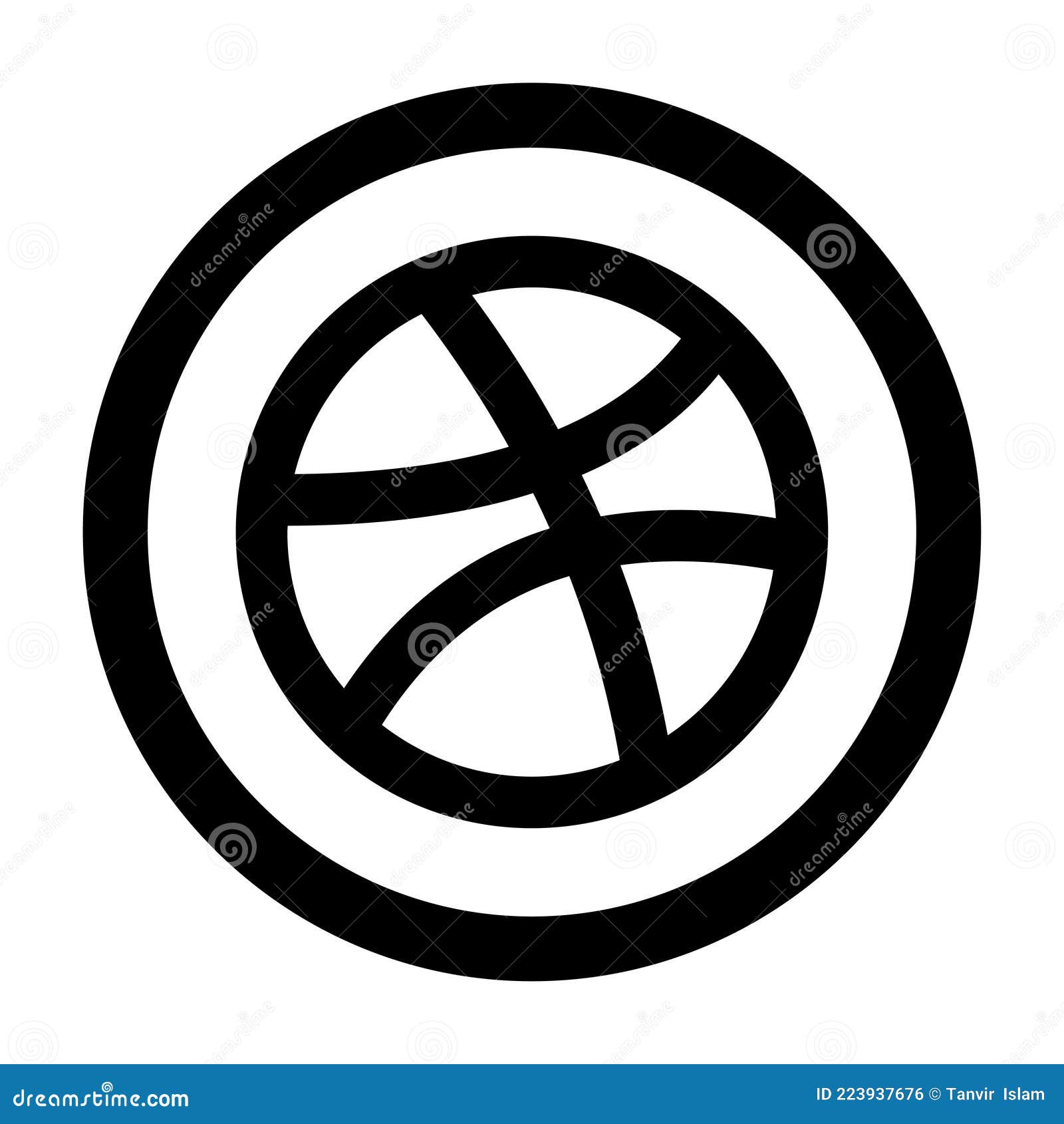 Dribbble Icon Logo editorial photo. Illustration of social - 223937676