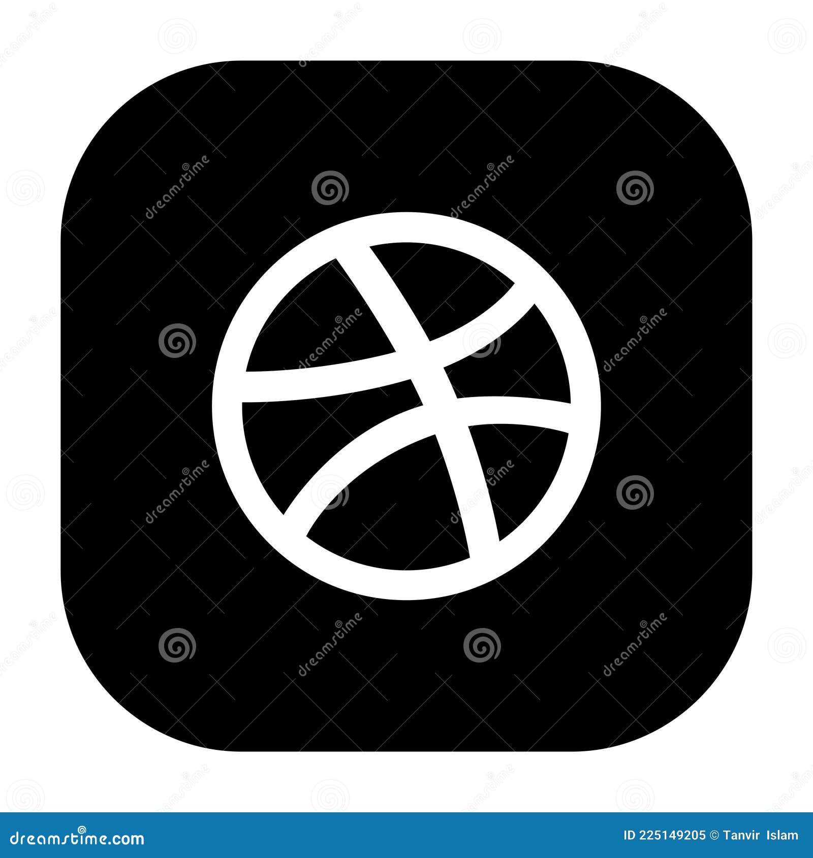 Dribbble Icon Logo editorial image. Illustration of vector - 225149205