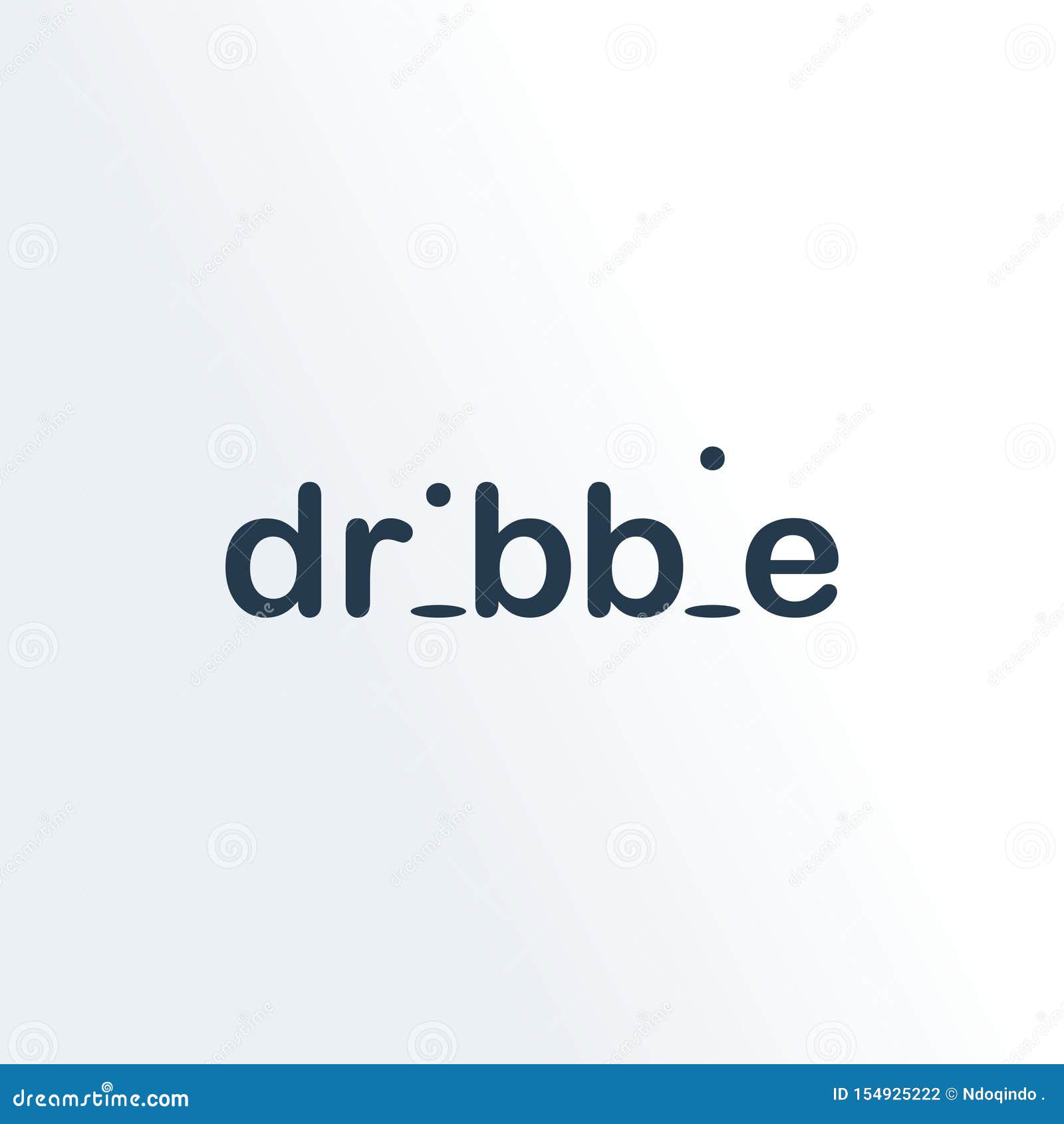 Dribble Logo with Negative Space Concept Design on Light Background ...