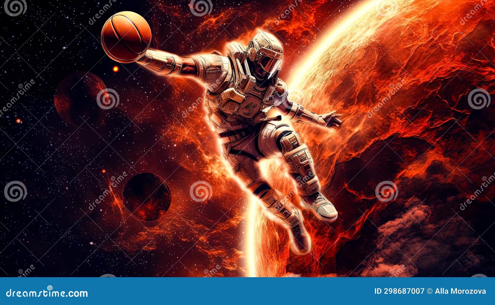 Dribbling on Mars Surface, an Astronaut Showcases Skill in a Basketball ...