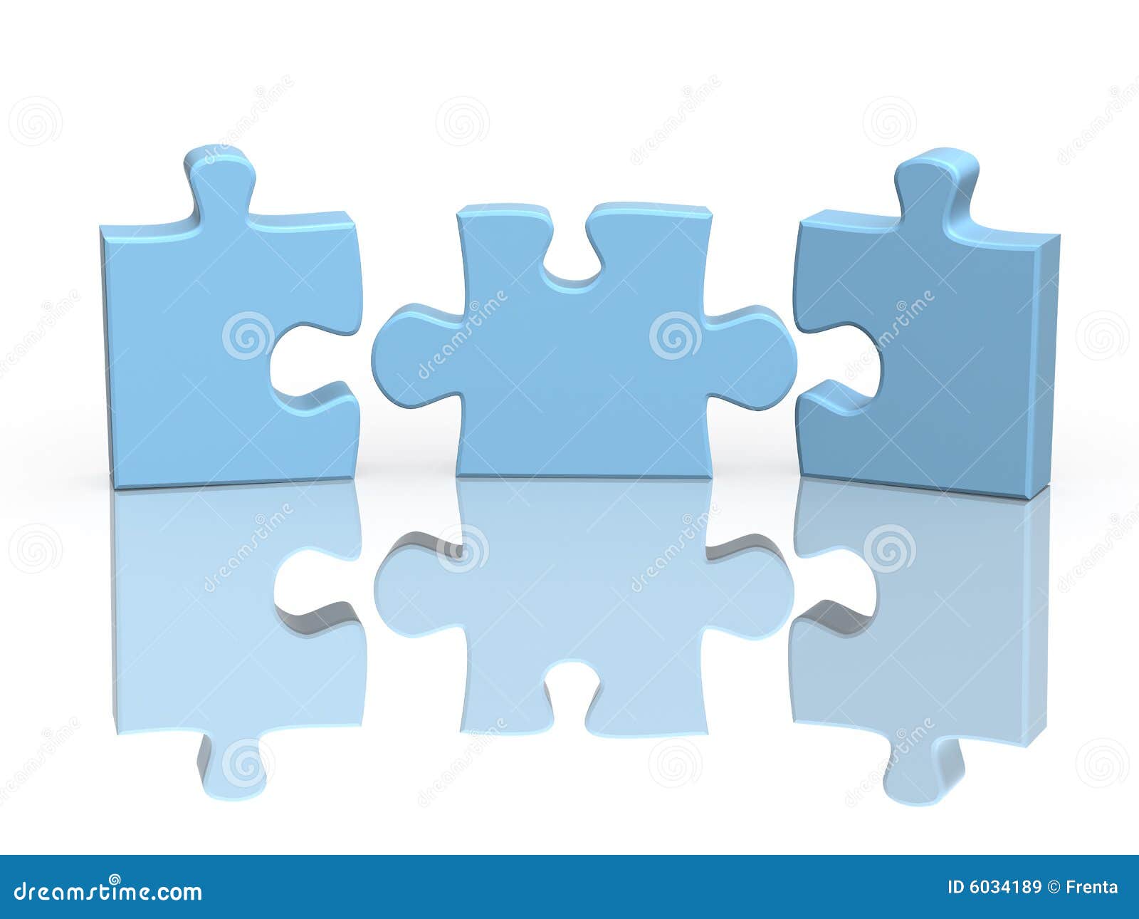 Drie delen van een raadsel stock illustratie. Illustration of vorm ...