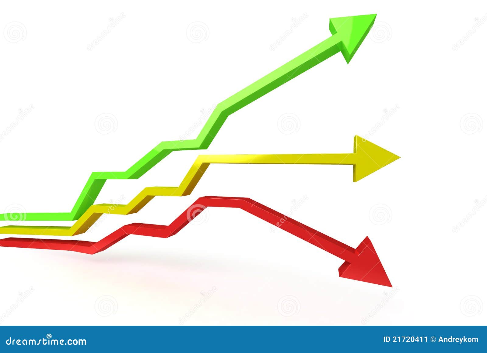 Drie gekleurde pijlen stock illustratie. Illustration of leider - 21720411