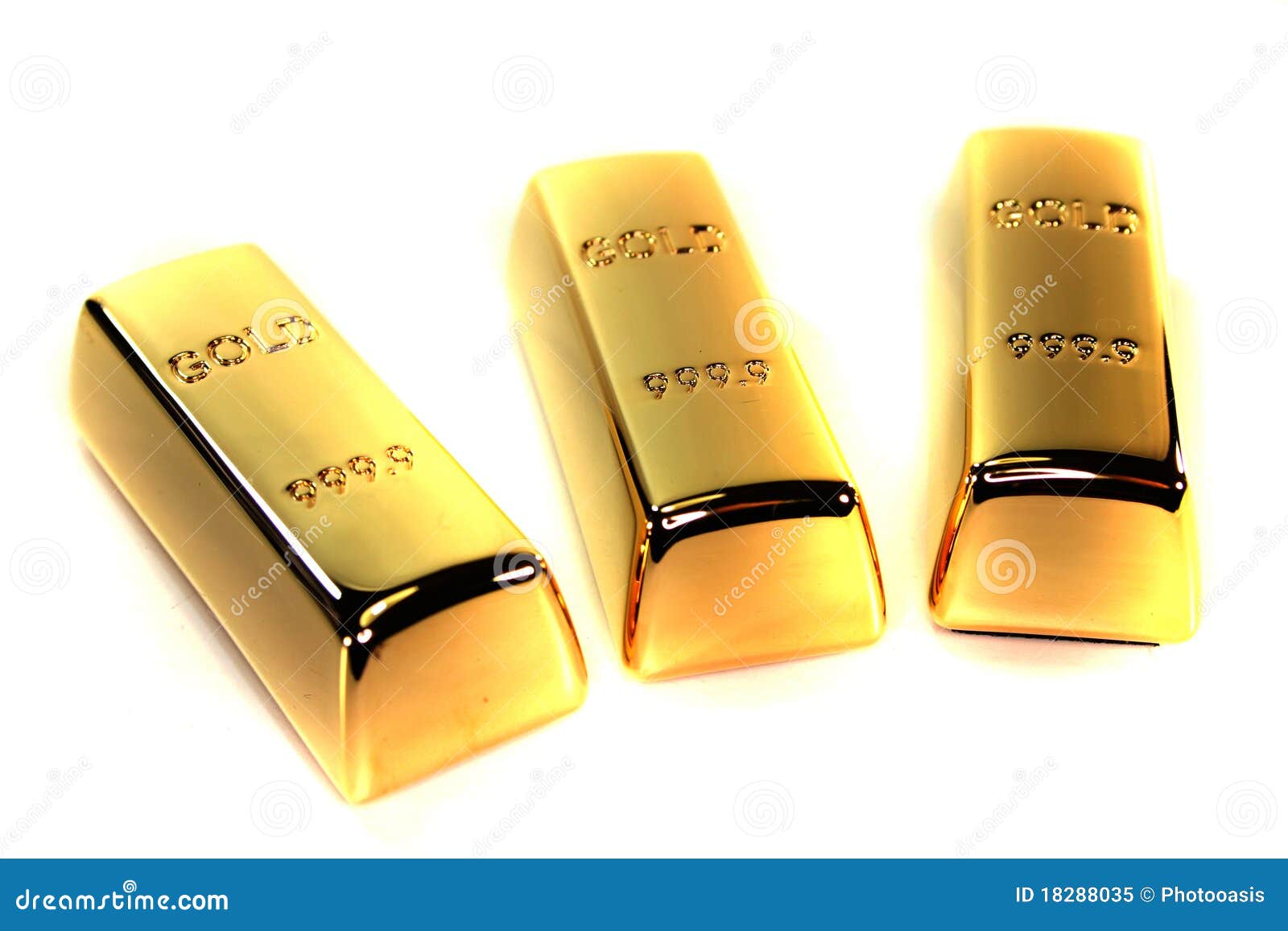 Drie goudstaven stock afbeelding. Image of systeem, investering - 18288035