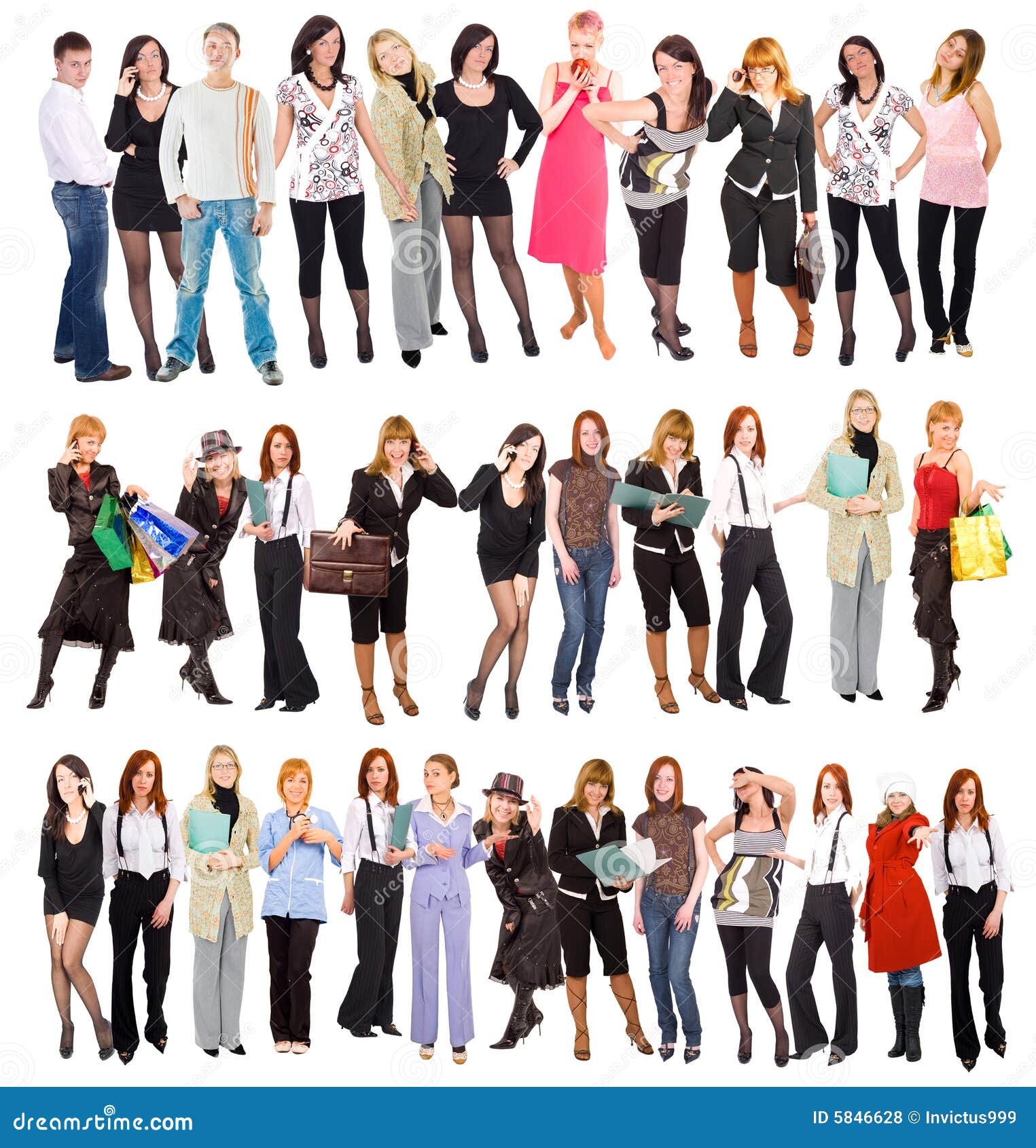 Drie groepen mensen stock foto. Image of geluk, bruin - 5846628