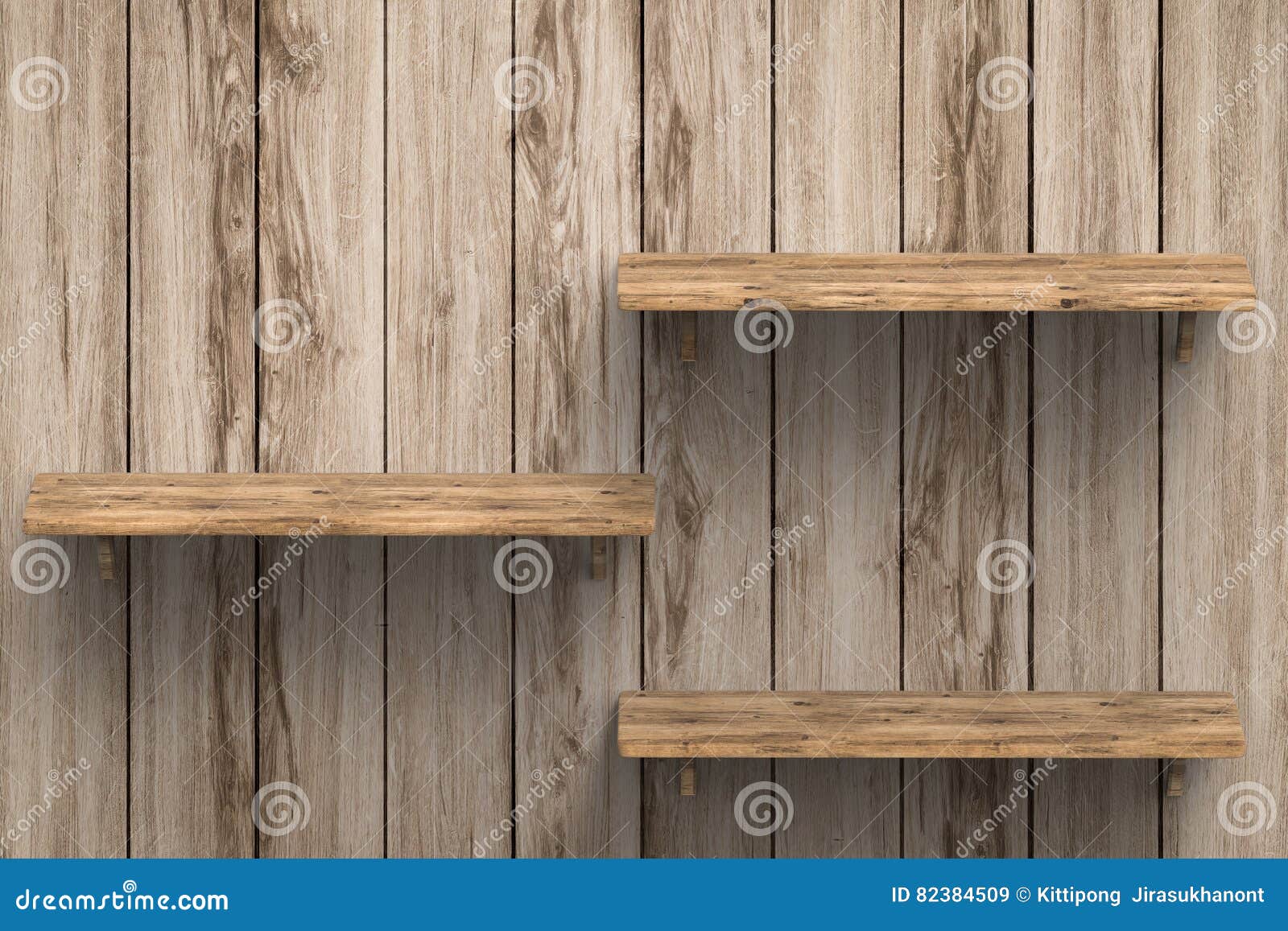 Drie Houten Planken Op Muur Stock Illustratie - Illustration of ...