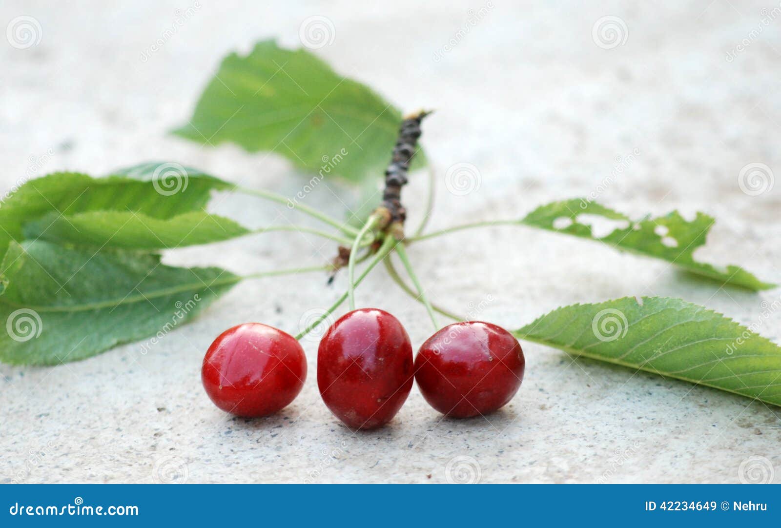 Drie kersen stock afbeelding. Image of vruchten, drie - 42234649