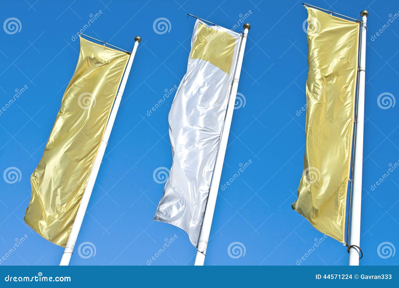 Drie Lege Verticale Banner Gouden Vlaggen Stock Foto - Image of gouden ...