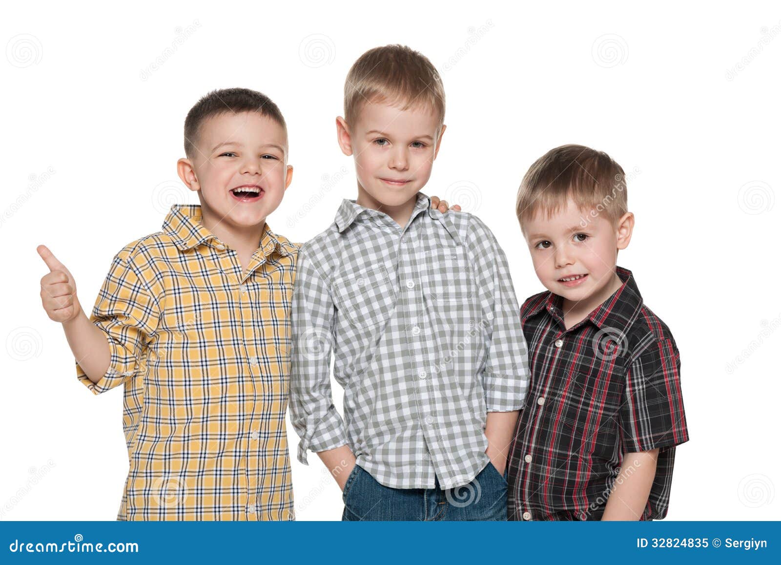 Drie Manier Jonge Jongens Op Het Wit Stock Afbeelding - Image of ...