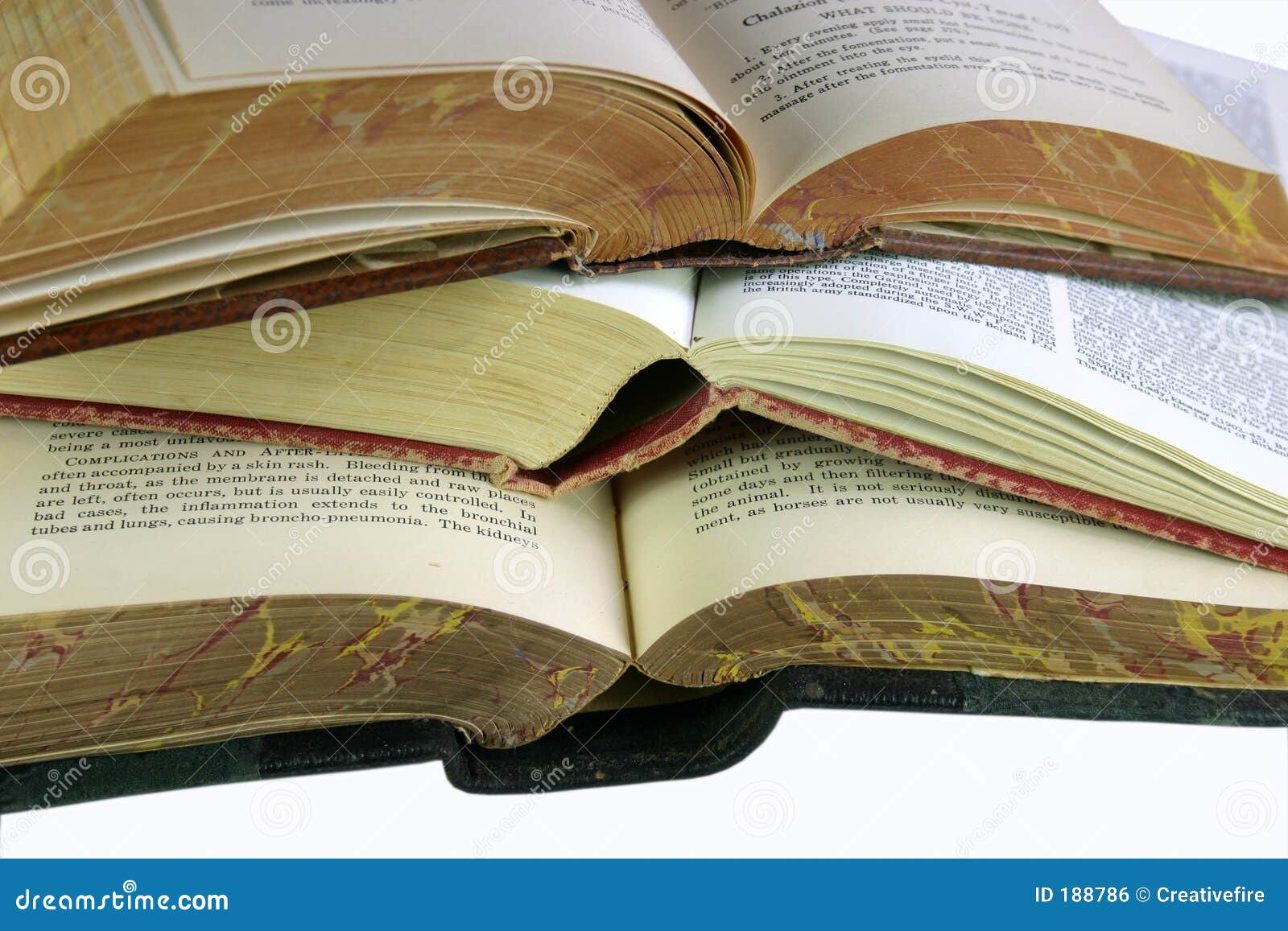 Drie Open Boeken stock foto. Image of moeilijk, verbindend - 188786