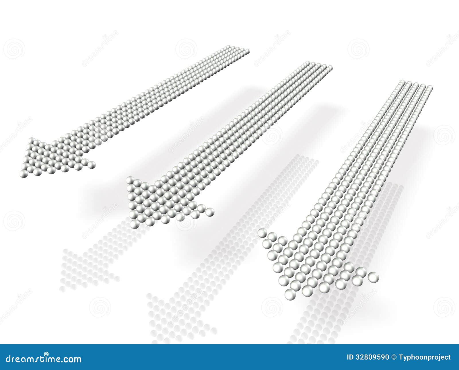 Drie Pijlen Vertegenwoordigen Download. Stock Illustratie ...