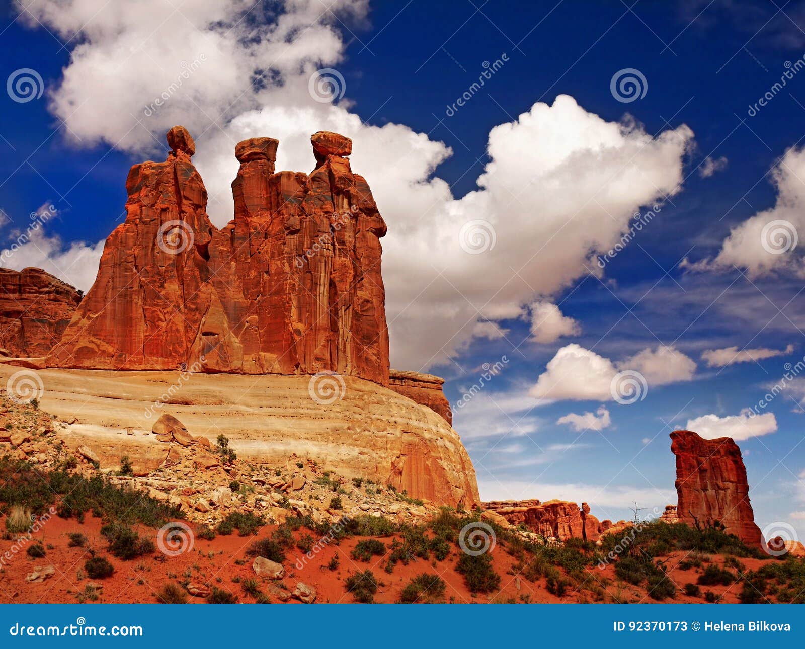 Drie Roddels, Bogen Nationaal Park, Utah Stock Afbeelding - Image of ...