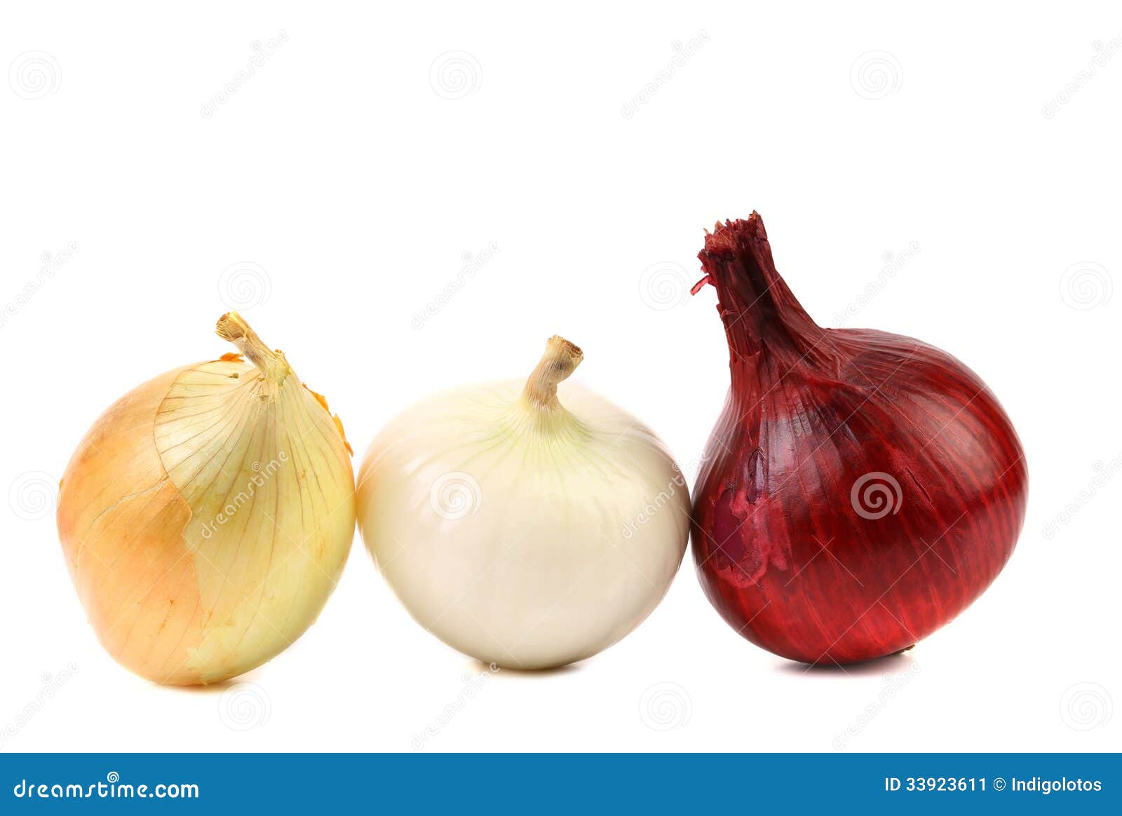 Drie Verschillende Soorten Uien Stock Afbeelding - Image of oogst ...