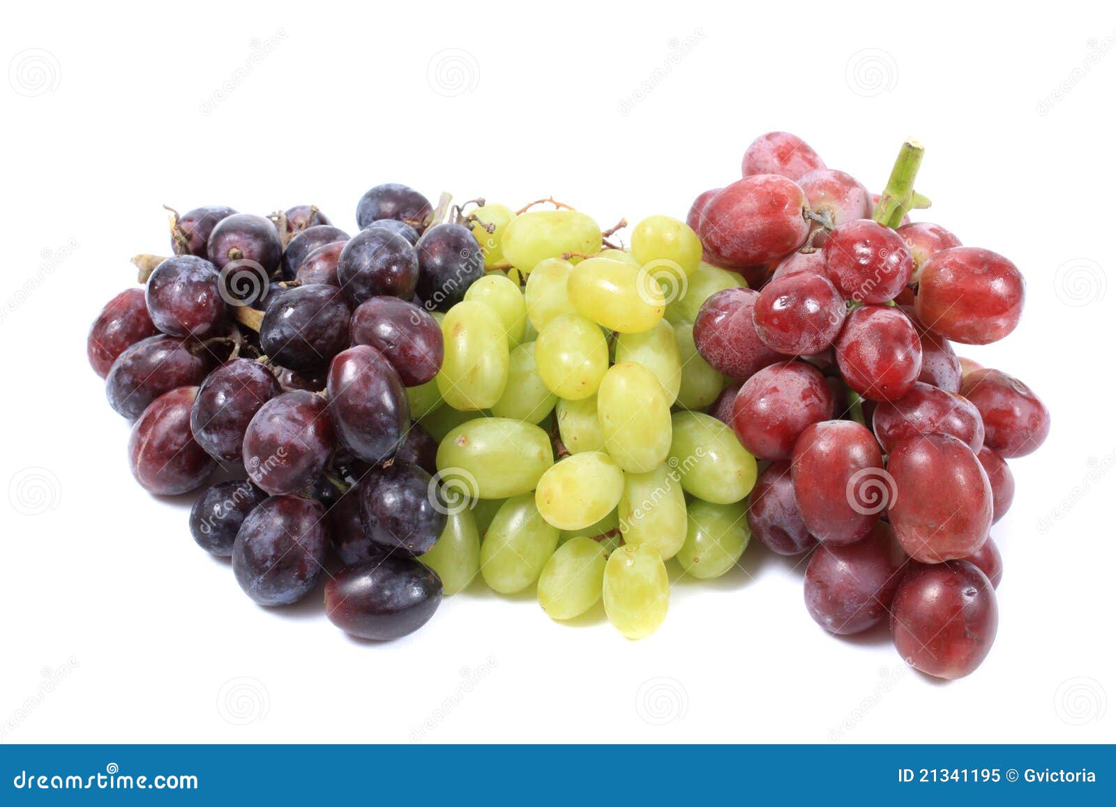 Drie Verschillende Types Van Druiven Stock Afbeelding - Image of ...