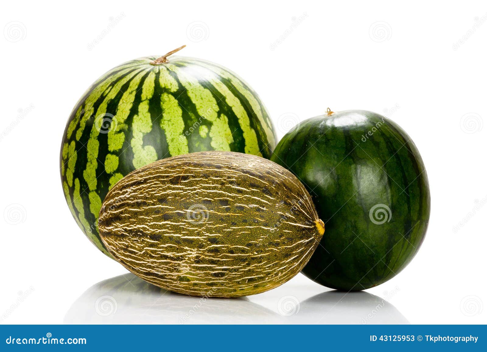 Drie Verschillende Verscheidenheden Van Meloenen Stock Afbeelding ...