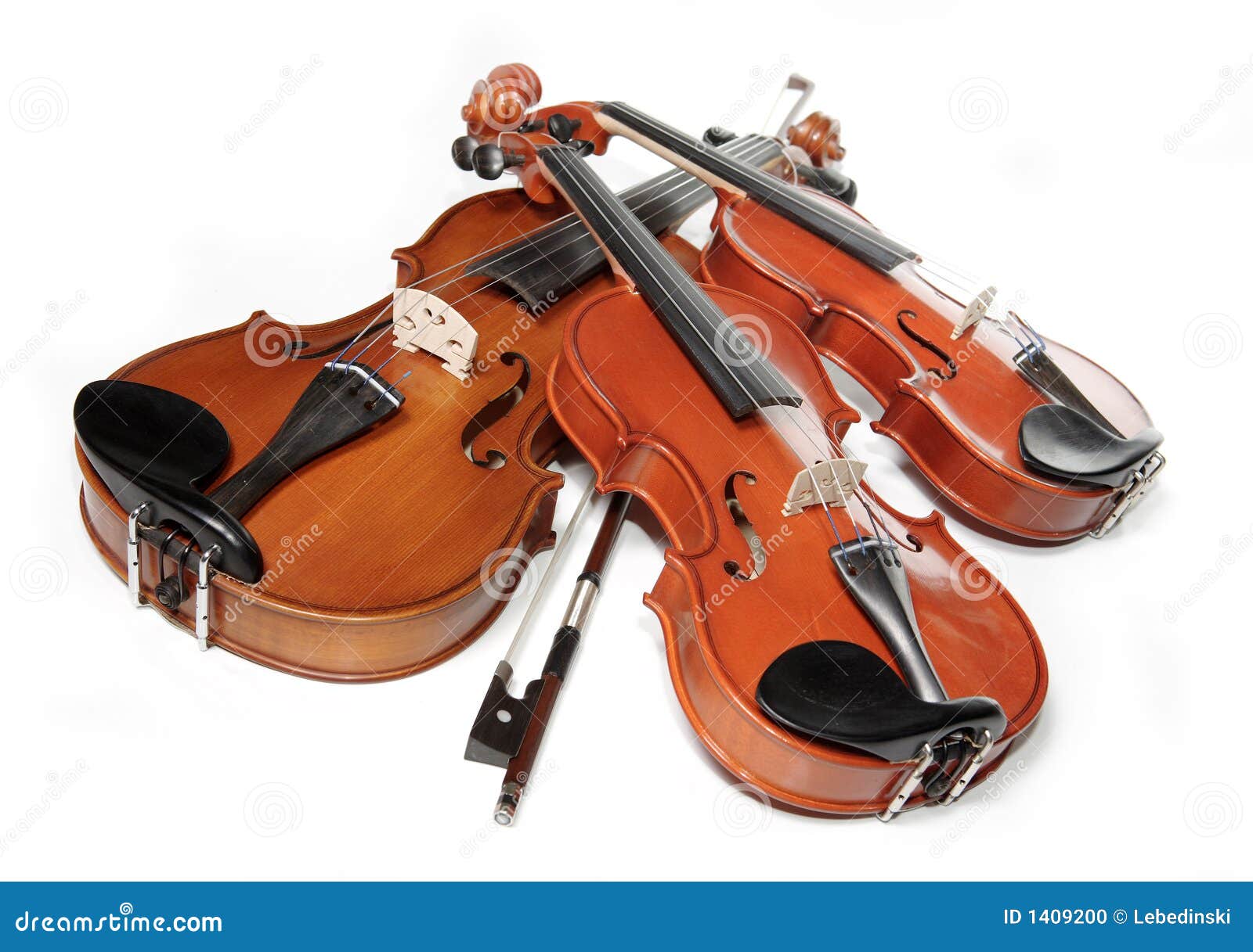 Drie violen stock foto. Image of muzikaal, instrumenten - 1409200