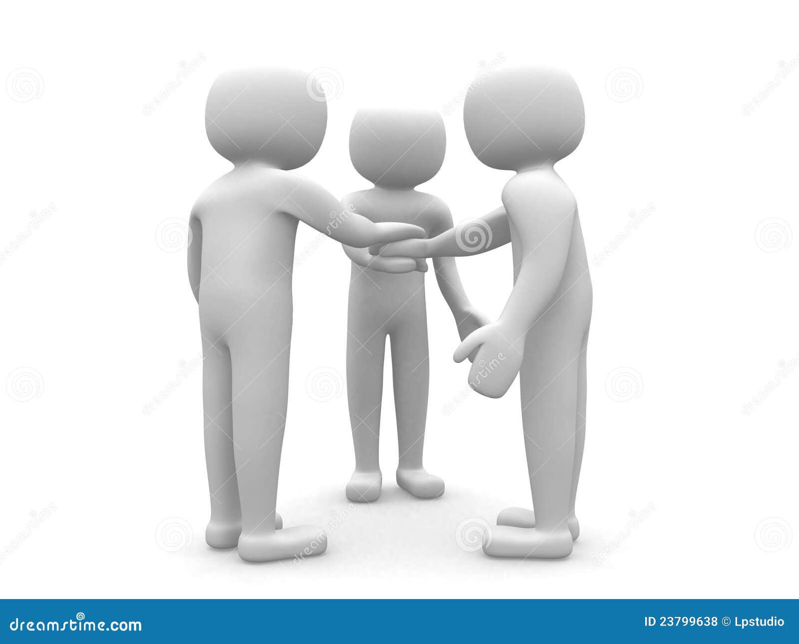 Drie Vrienden - Mensen 3d Pictogram Stock Illustratie - Illustration of ...