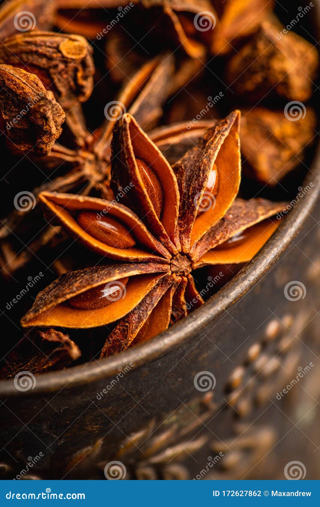 Dried Anise Stars on the Rustic Background Stock Photo - Image of ...
