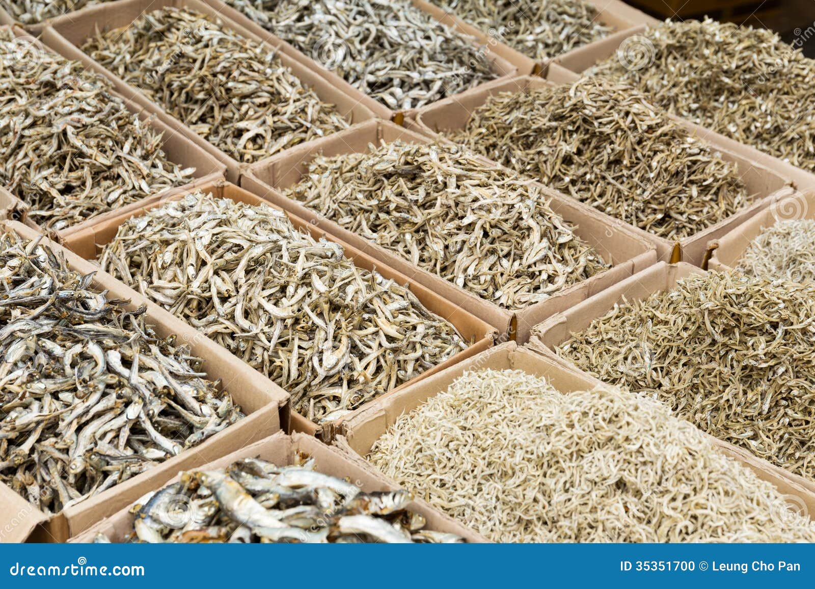 Dried Assorted Small White Fish Stock Photo - Image of cuisine, paper ...